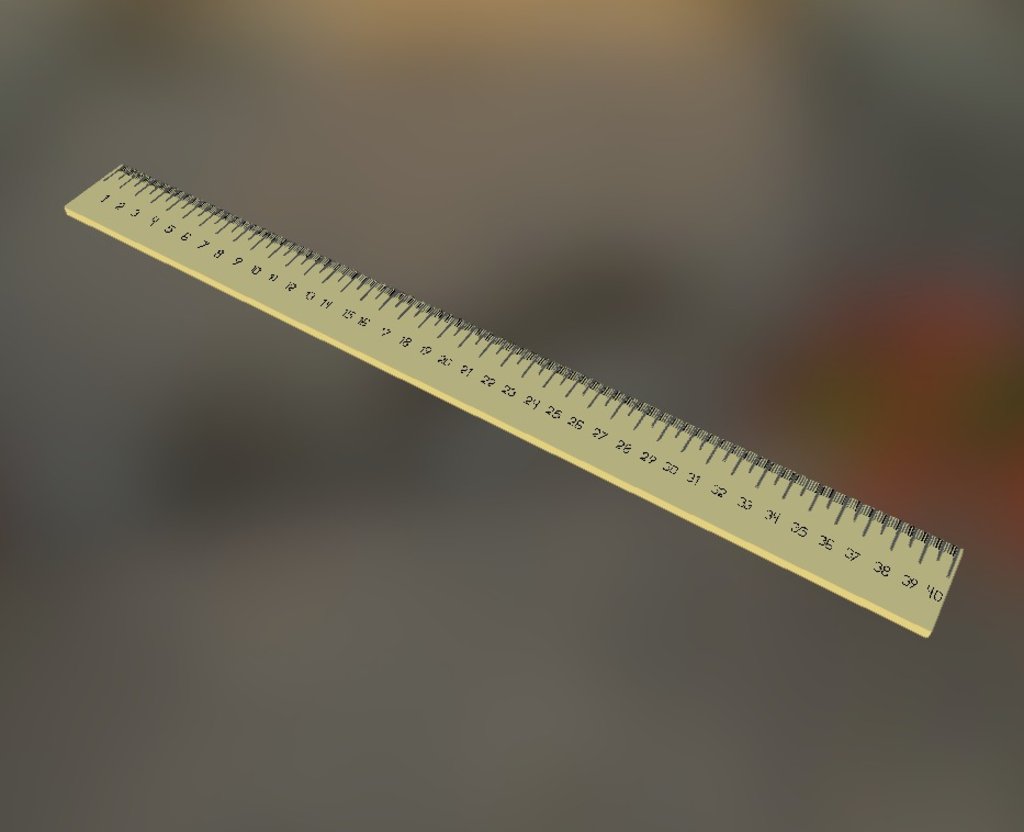 Ruler 40 Cm - 3D model by henbi [4ad392e] - Sketchfab