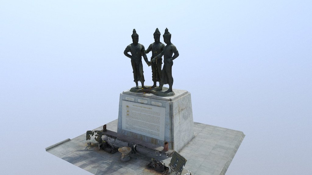 3 kings Monument - 3D model by SphereView360 Thailand (@SphereView360 ...
