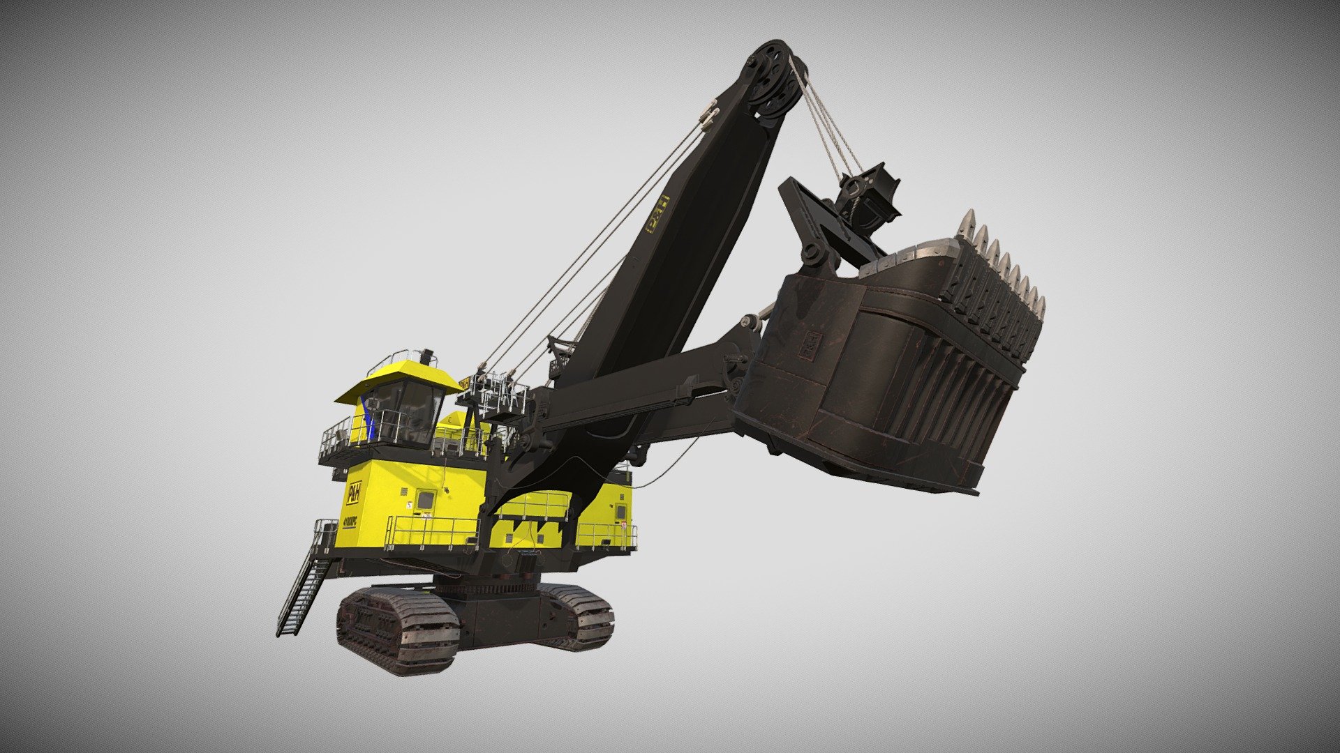 Electric rope shovel P&H 4100XPC - 3D model by MarkoJantti [4ad9ec5 ...