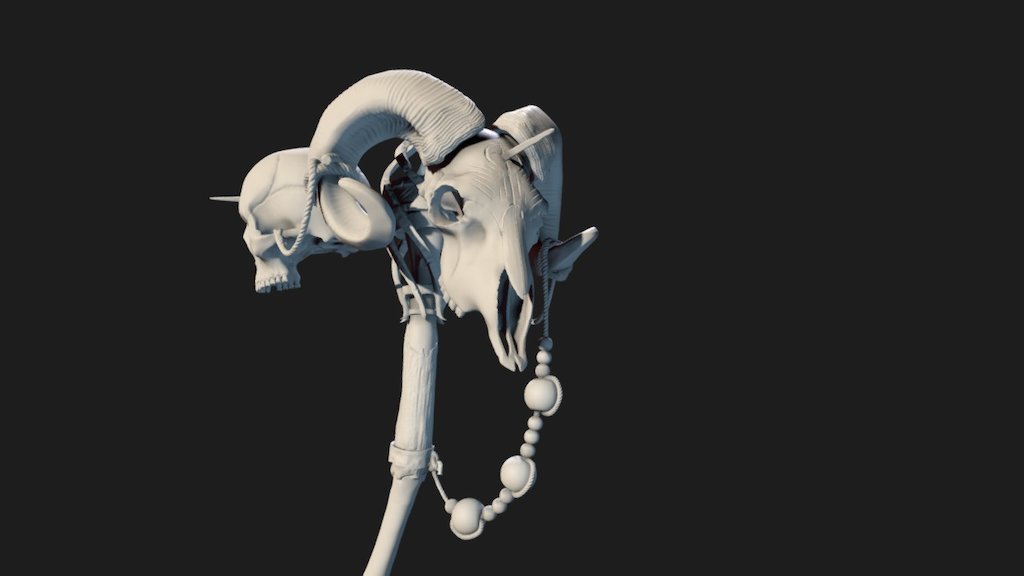 Shaman Staff - 3D model by PellucidJudge [4ad9f36] - Sketchfab