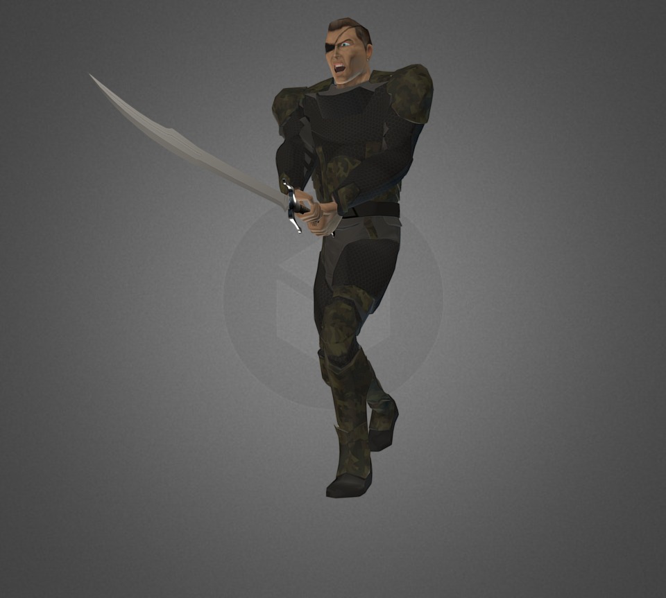 Camouflage´s Warrior - Sword hit - 3D model by Daniel Ballesteros ...