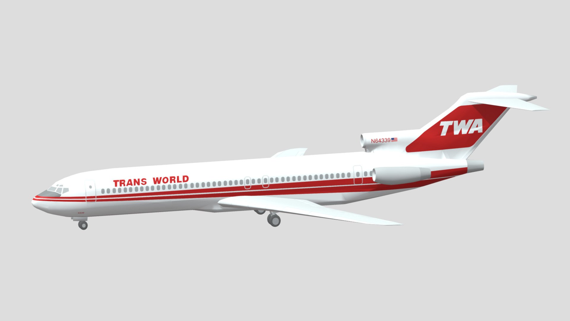 boeing 727 - Download Free 3D model by 1883 [4adc944] - Sketchfab