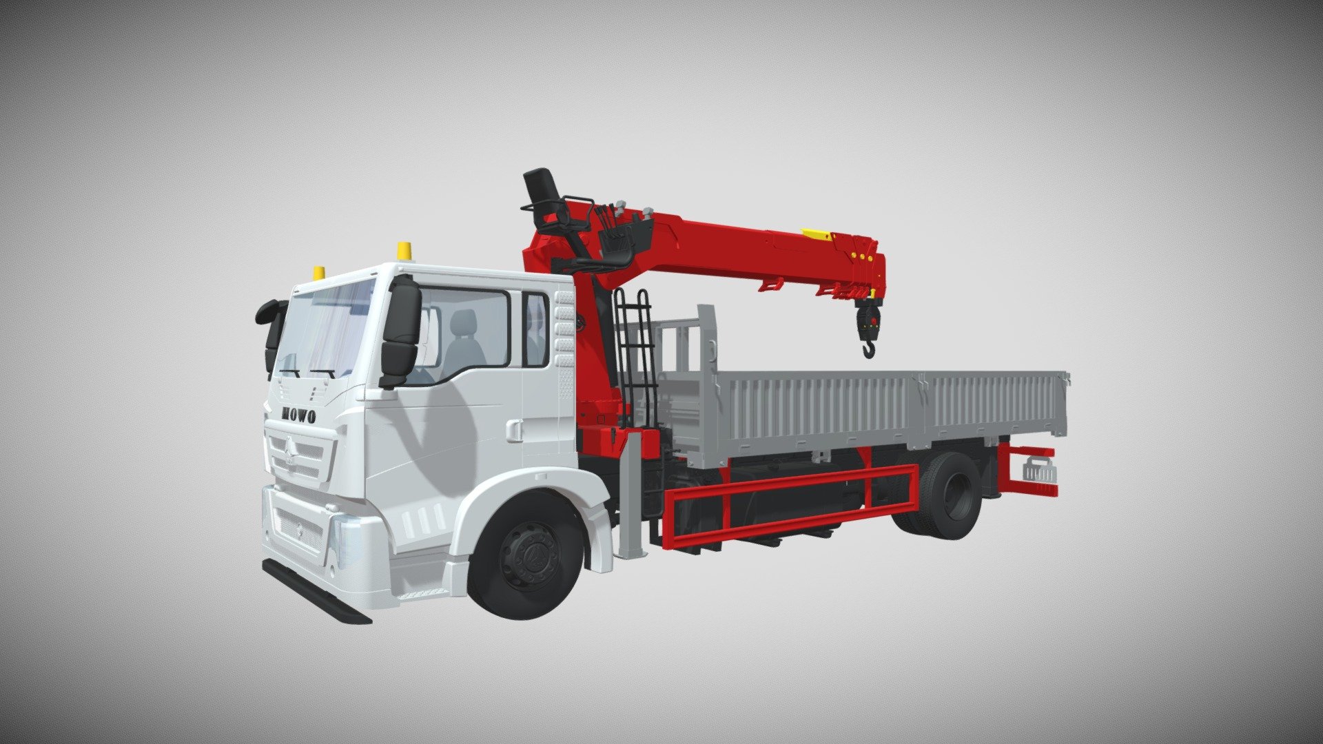Howo Crane Manipulator Truck Sunhunk S2006 - Buy Royalty Free 3D model ...