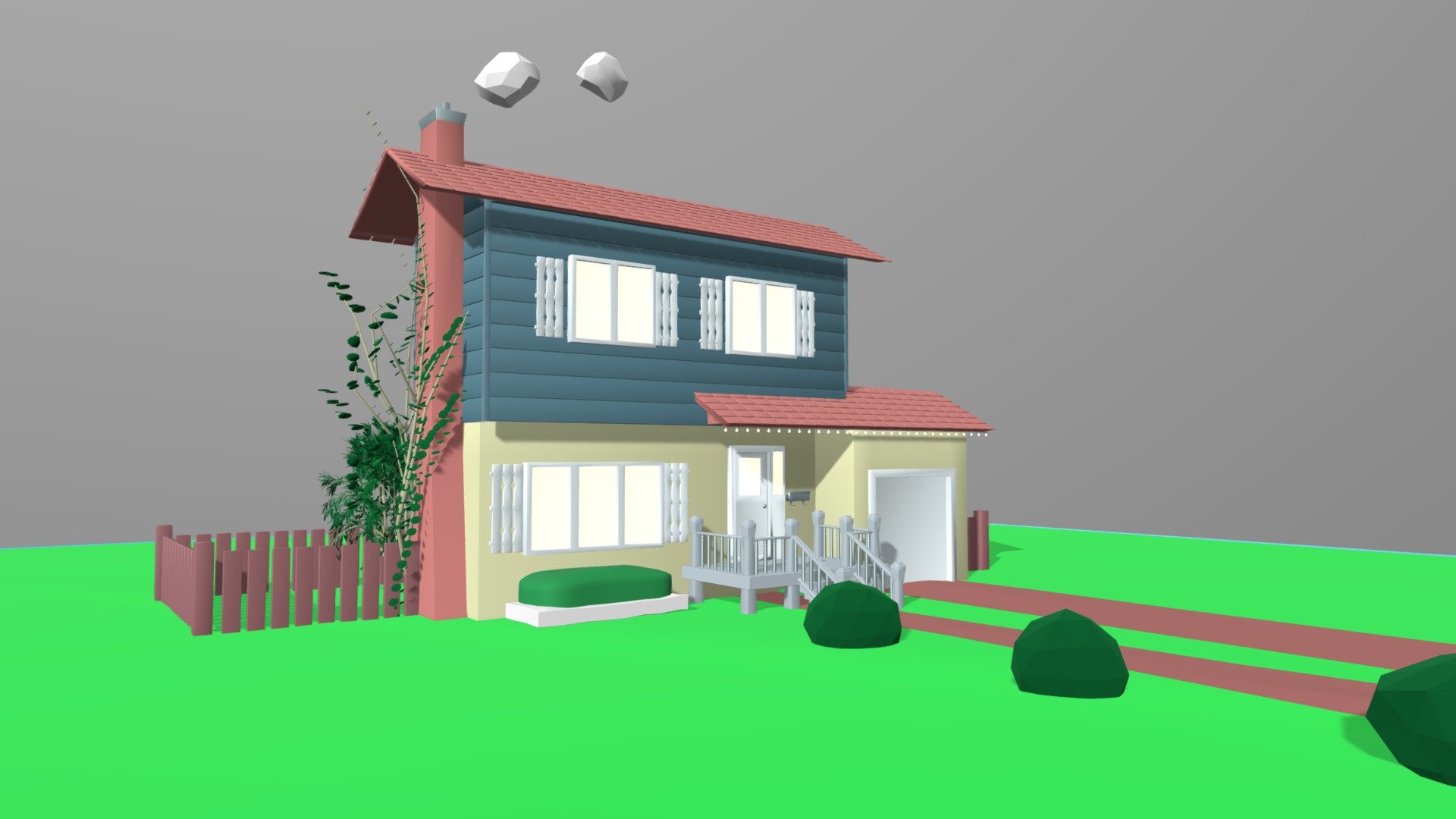 Cute Classic Home - 3D model by kathryn.dickerson [4ade1fc] - Sketchfab