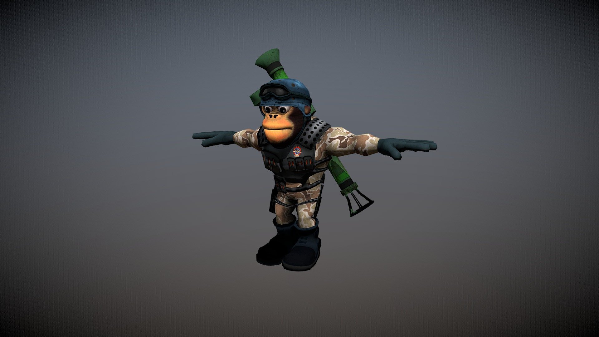 Army_monkey - 3D model by dev_maya [4adec8a] - Sketchfab