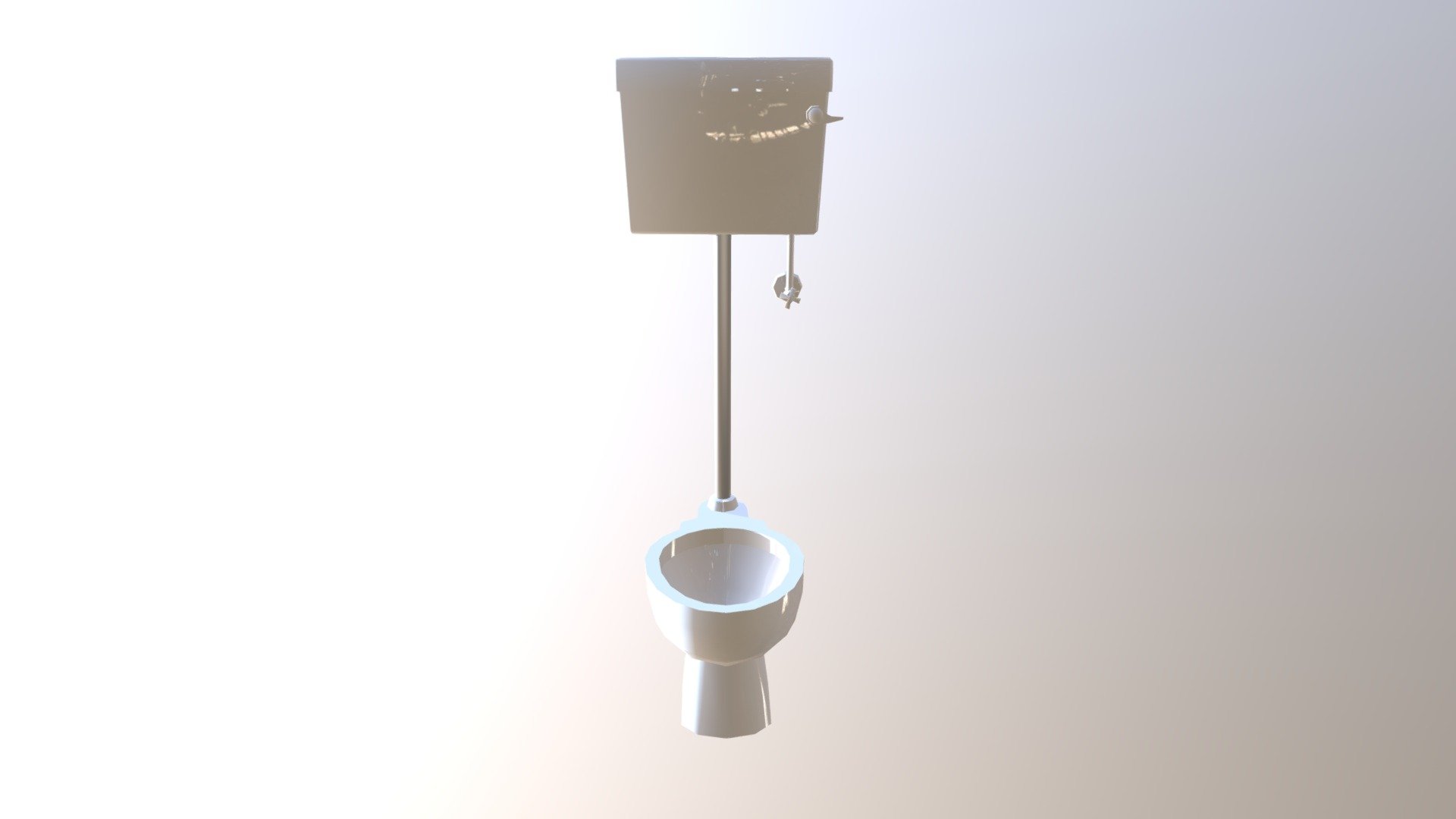 Wc mid level cistern with no seat - Download Free 3D model by ...