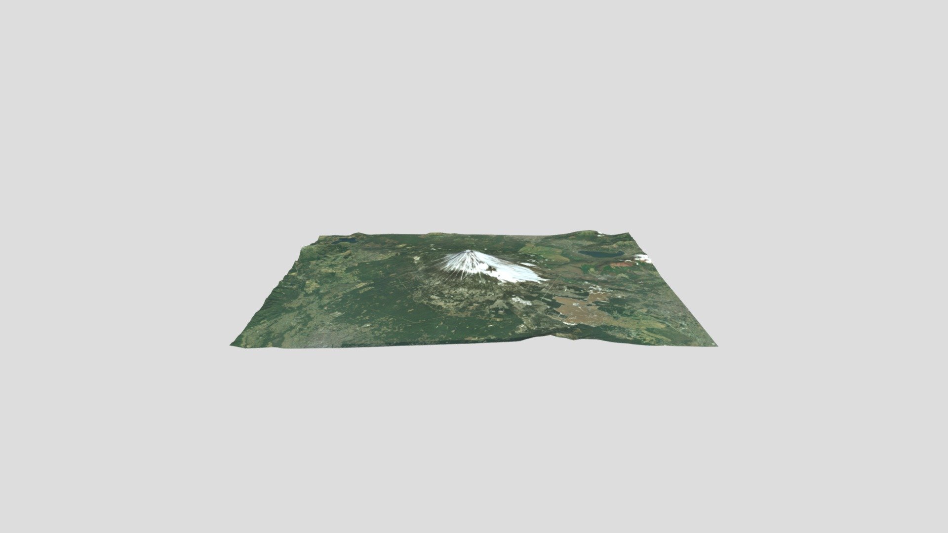 Mount Fuji Volcano Wide Area Model - Japan - 3D model by ...
