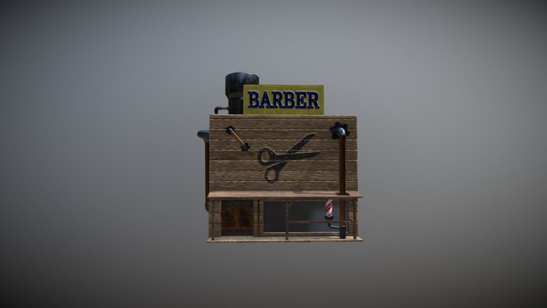 Barber Shop - Download Free 3D model by Kayden Williams (@kaydenW ...