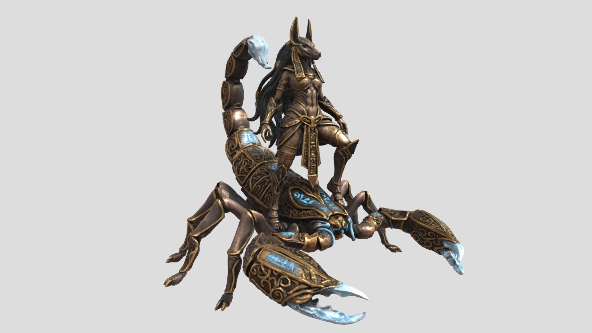 female Anubis Warrior - 3D model by Gimsch [4ae2f02] - Sketchfab