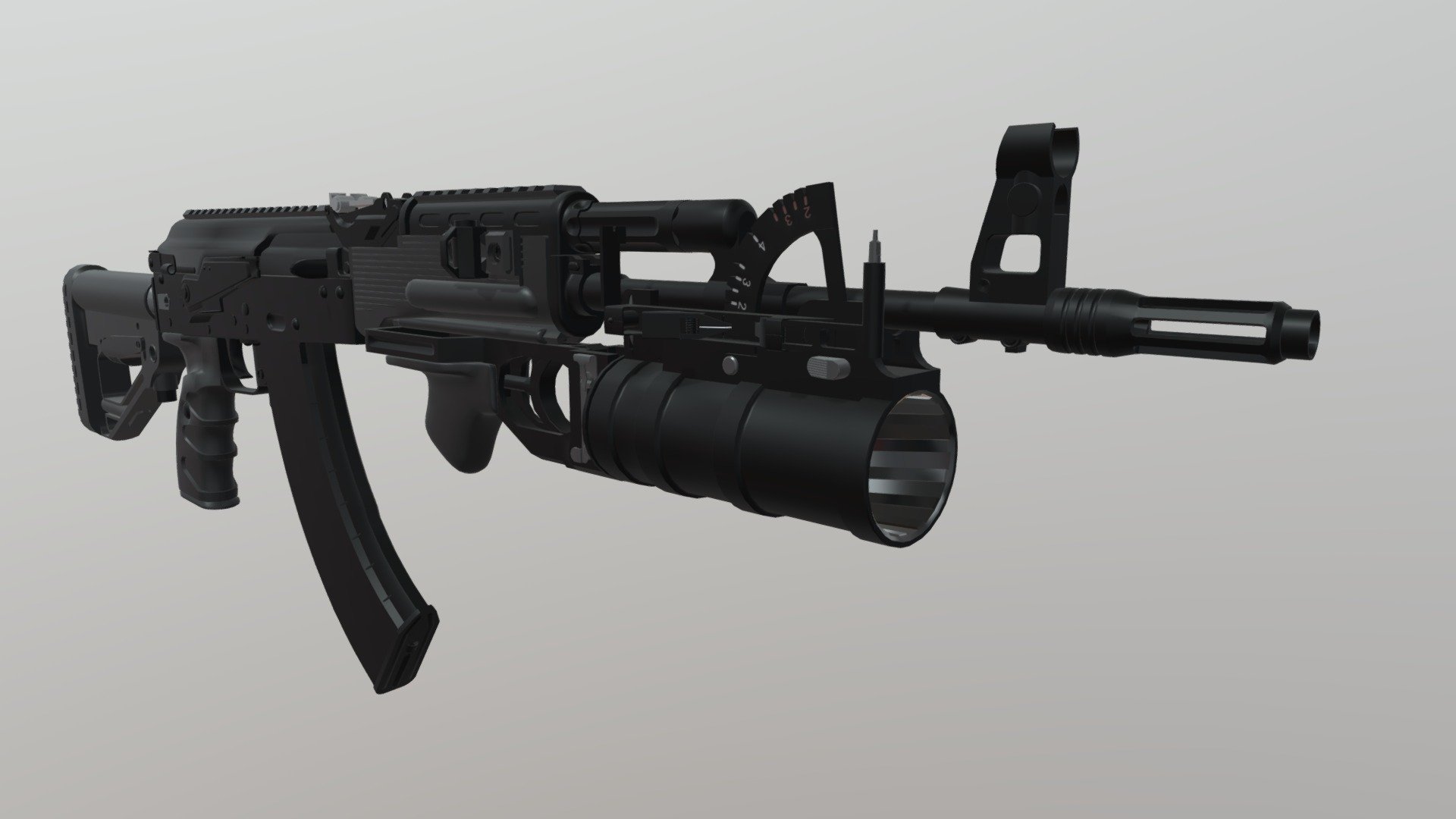 AK-203_GP-34 - 3D model by undoniuzz [4ae3dec] - Sketchfab