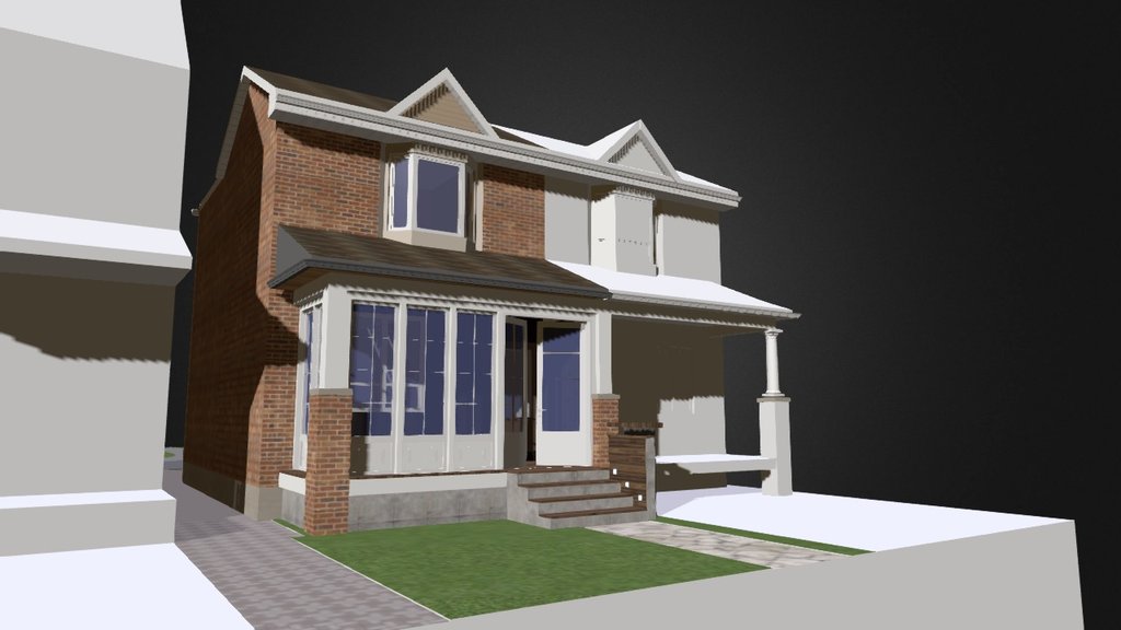 08-28 Front Porch Opt3 01172016 - 3D model by Cadaxx Design (@cadaxx ...