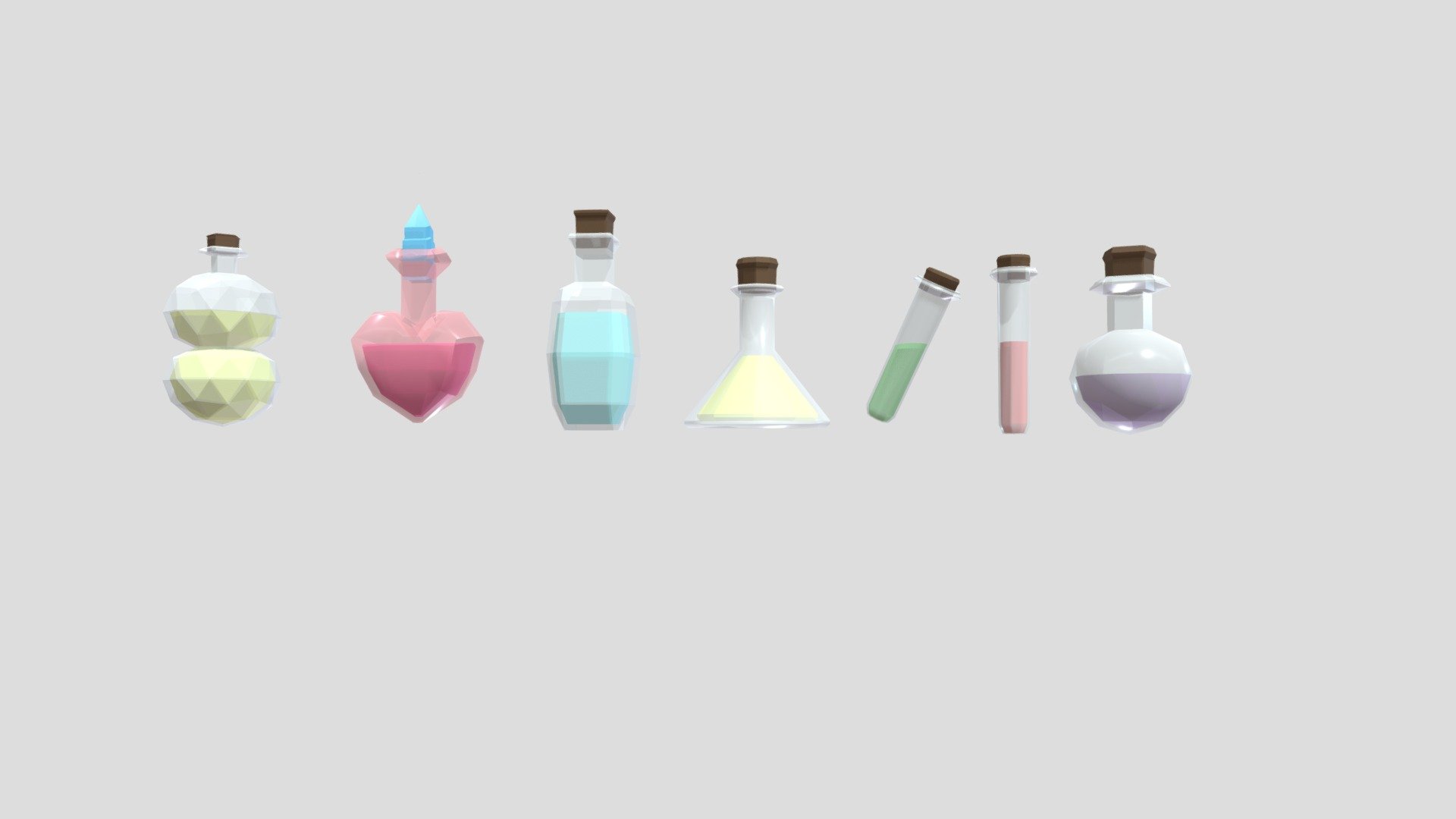 Low Poly Potion Models Magic Zelda - 3D model by LunarMooning [4aefdbe ...