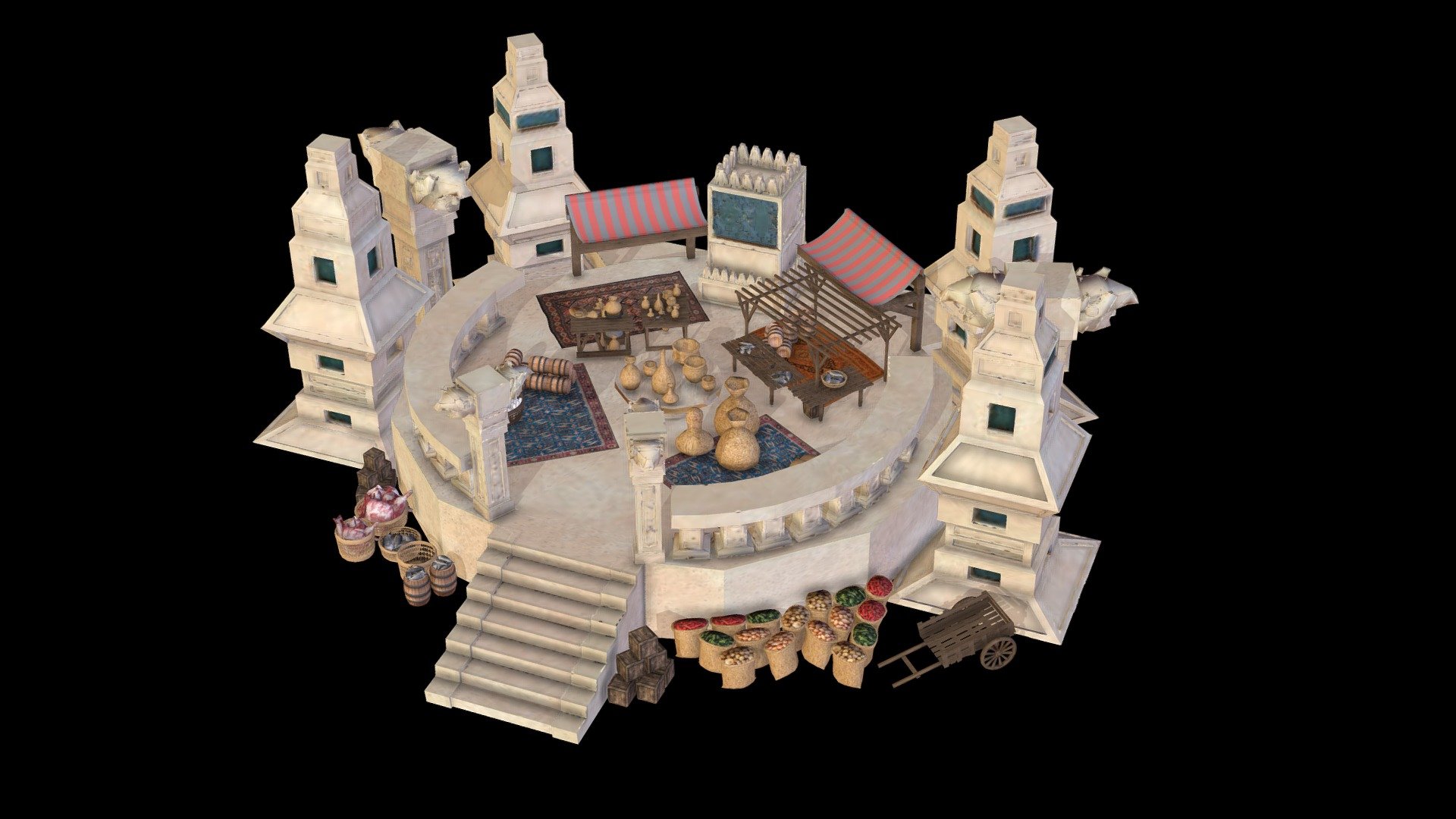 Aztec market - 3D model by Amin Adukov (@Aminchok) [4af5c4c] - Sketchfab
