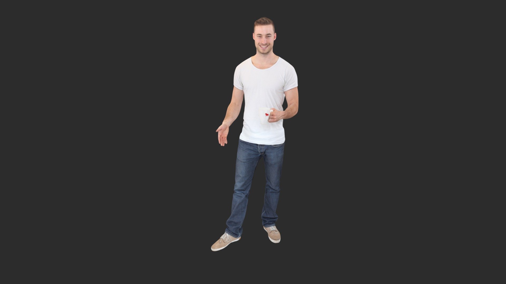 Aaron Posed 001 - Casual Standing 3D Man - Buy Royalty Free 3D model by ...