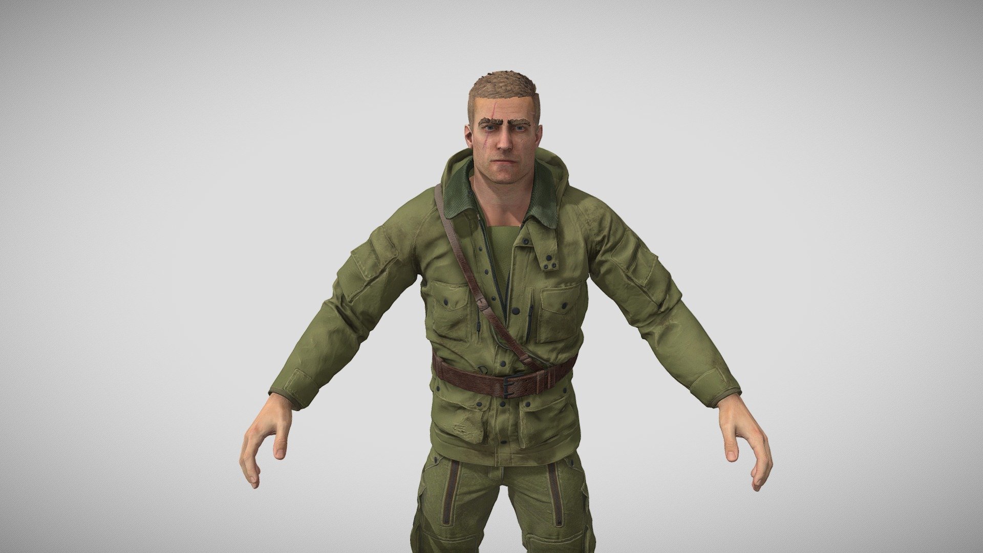 ⭐ Captain Wilkins/Player - Wolf. New Colossus - Download Free 3D model ...