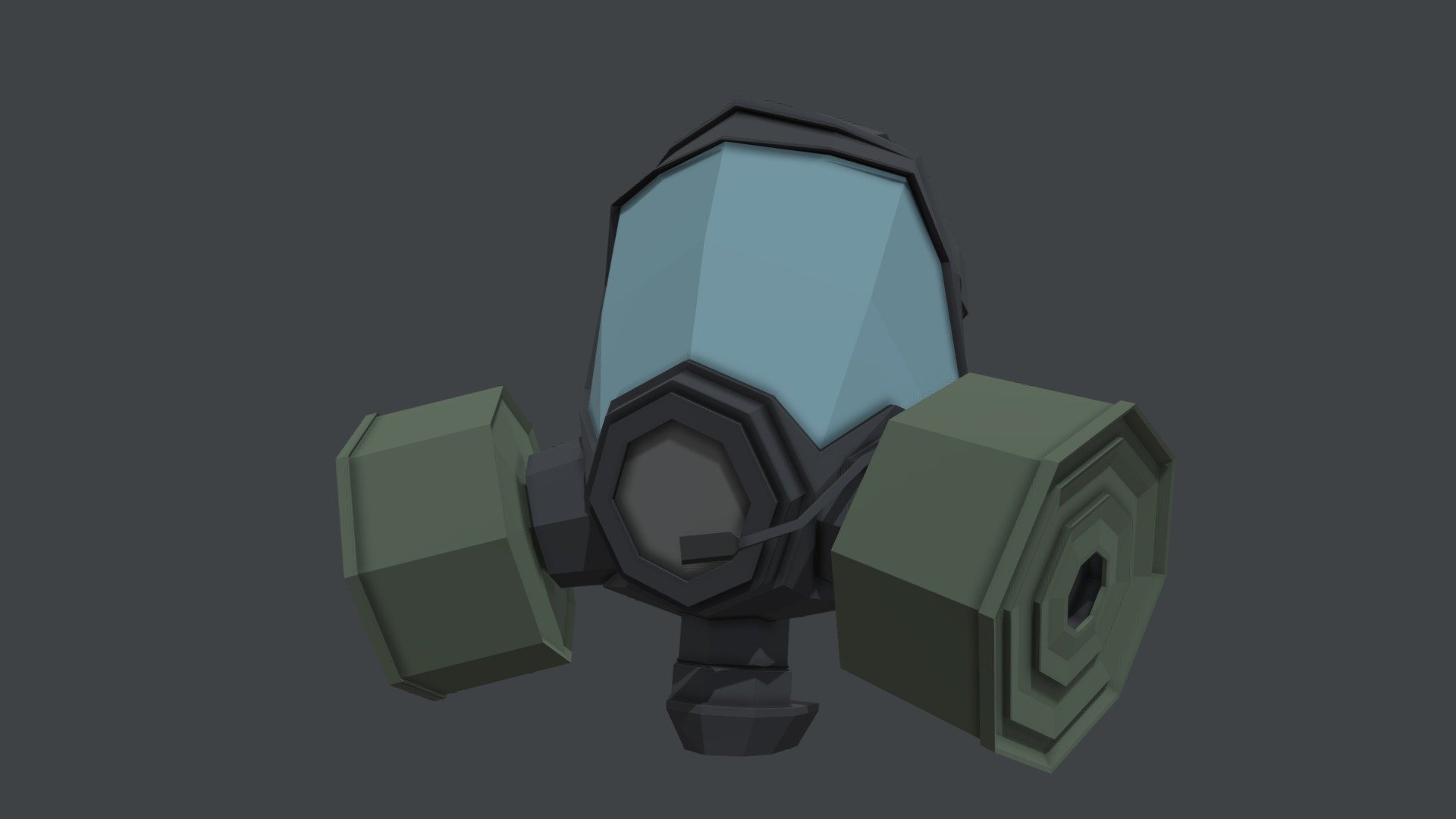 Low Poly Gas mask - 3D model by MLGprogect [4b00364] - Sketchfab