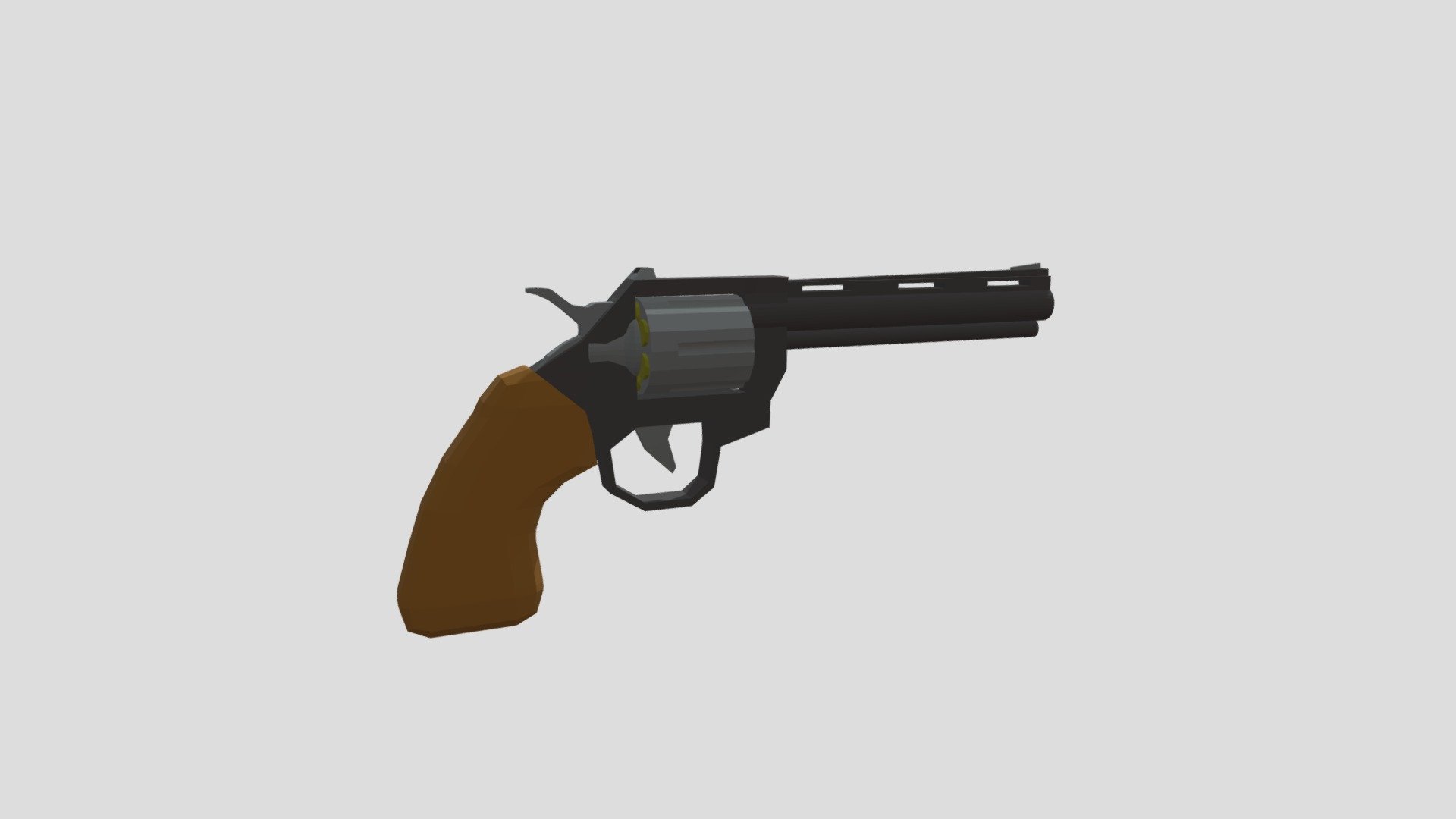 Revolver Low Poly - 3D model by robert-c [4b0124f] - Sketchfab