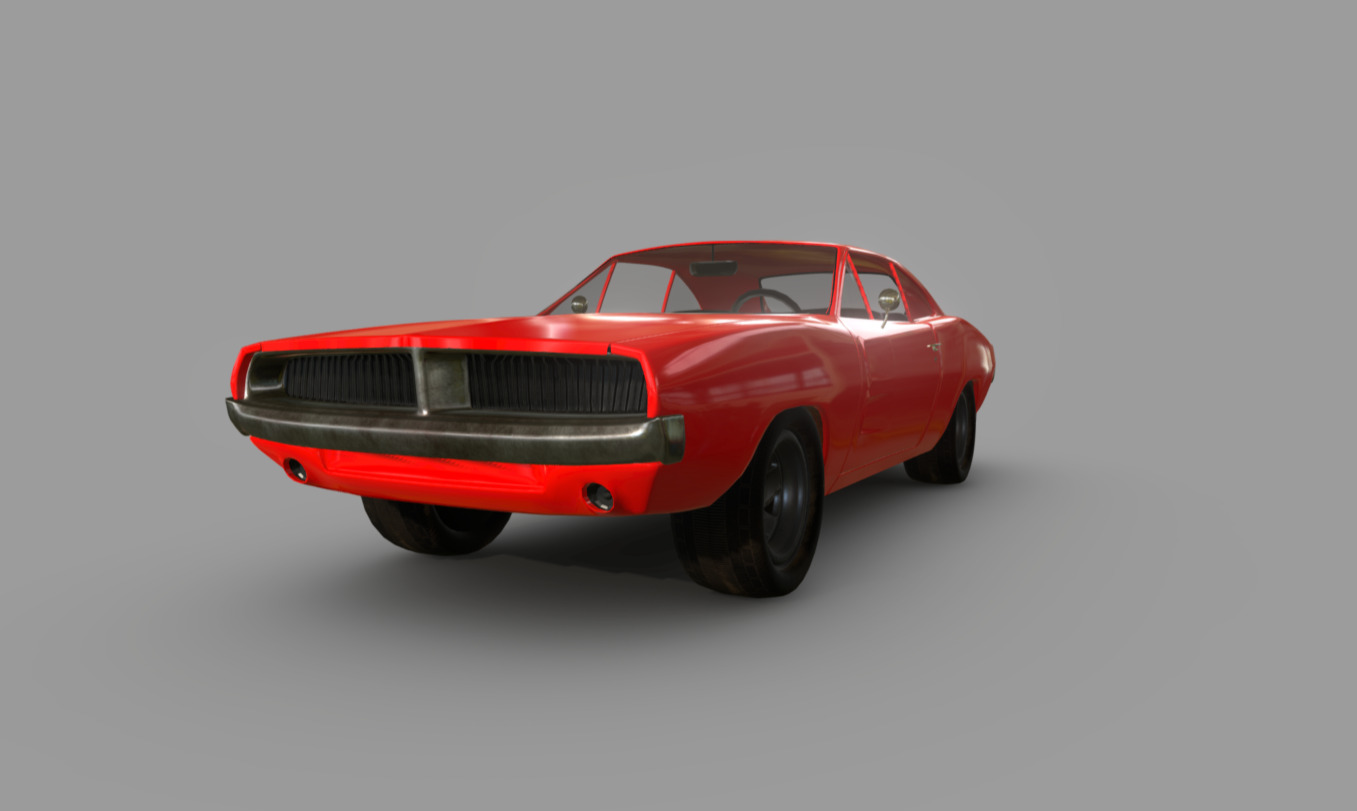 1969 Dodge Charger - 3D model by skate3d [4b01d42] - Sketchfab