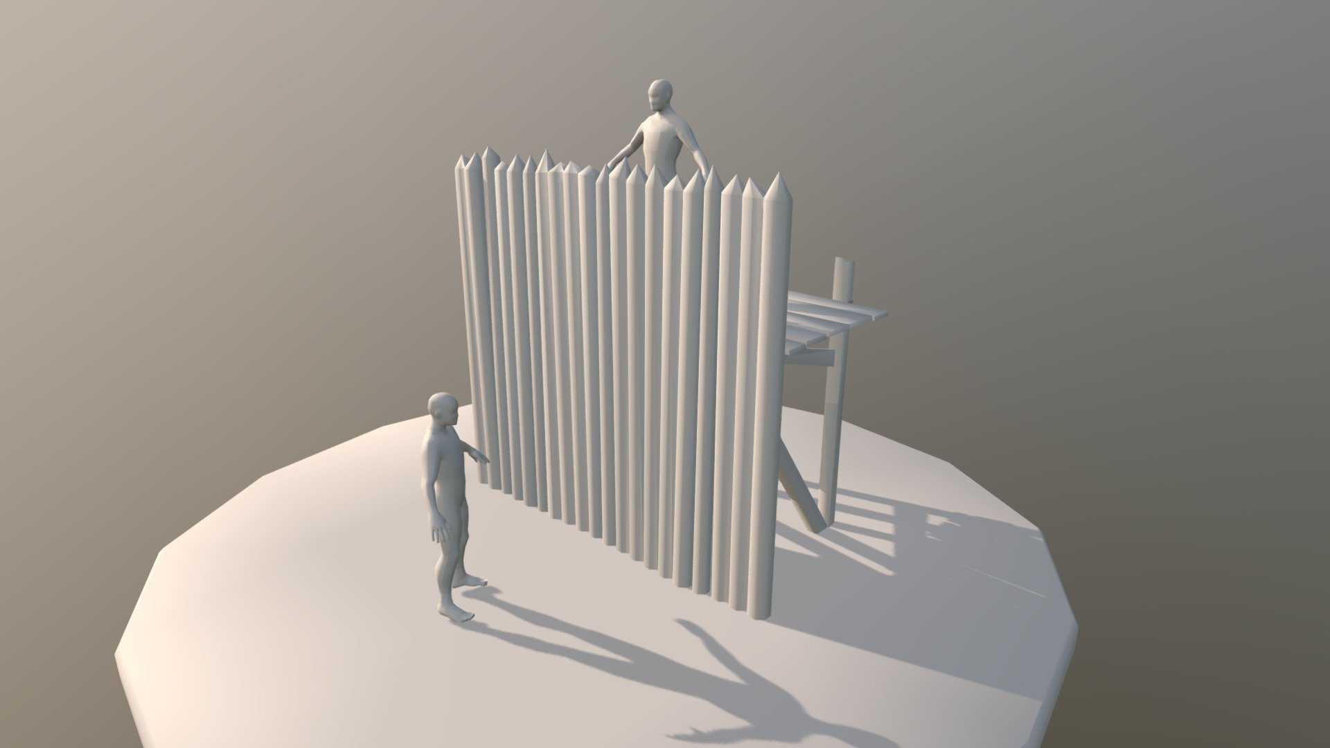Colonial_Fort_Stockade Wall_1_Revision_1 - 3D model by jordan51592 ...