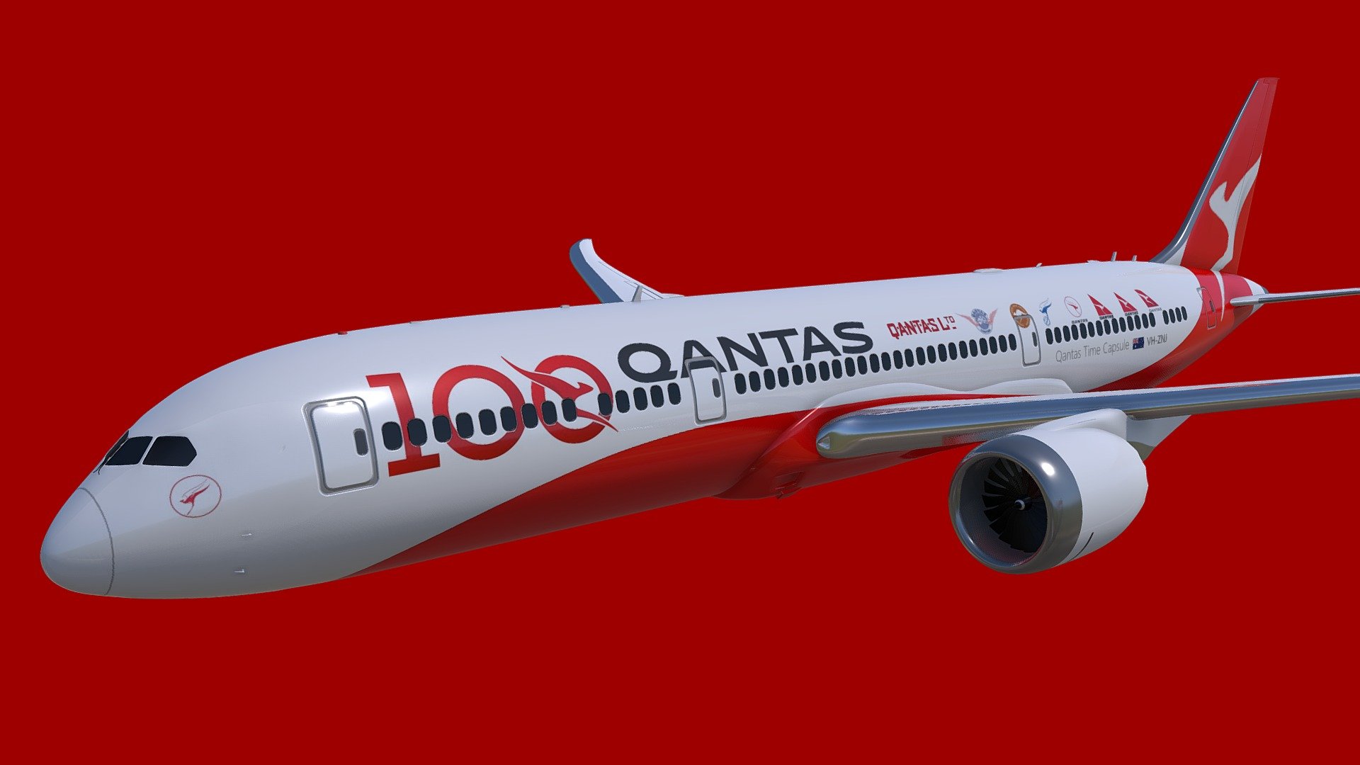 Boeing 787-9 Qantas Centenary - Download Free 3D model by mudkipz321 ...