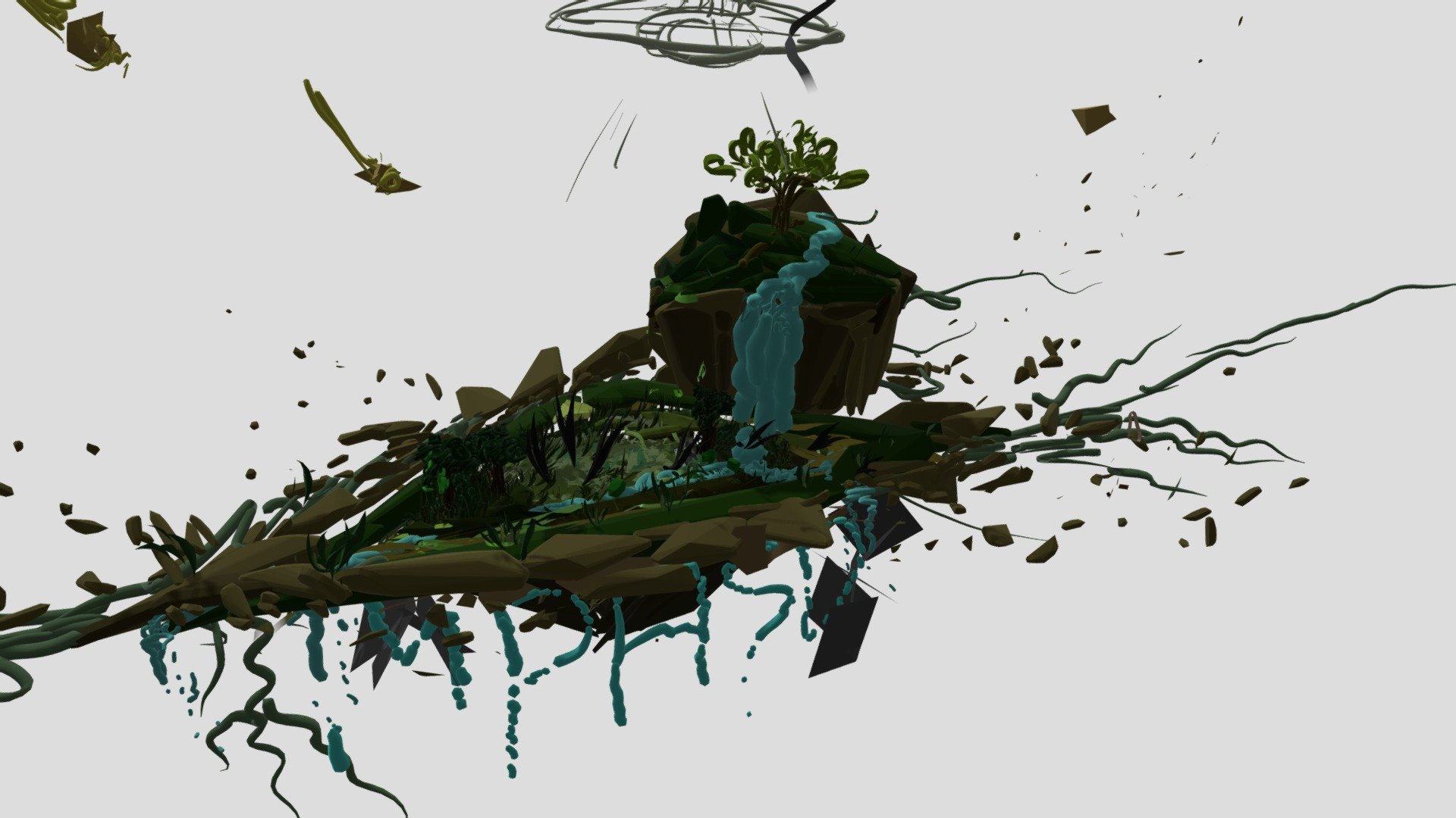 Waterfall - 3D model by Fr Biju (@frbiju) [4b06732] - Sketchfab