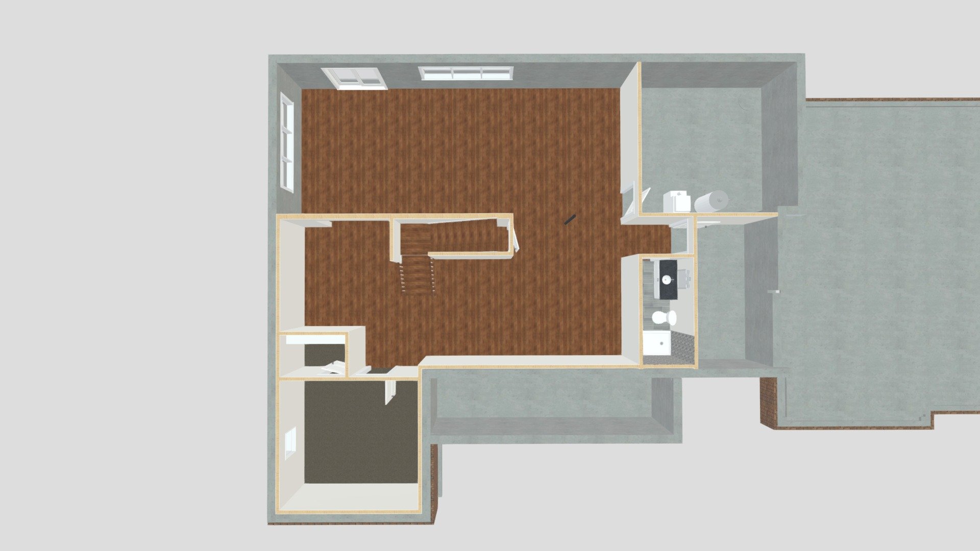 Revised basement - 3D model by OakBridge Development (@oakbridge) [4b0fcbe] - Sketchfab