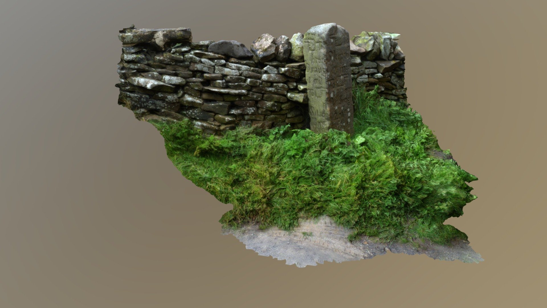 Guide Post, Height Lane, North Yorkshire - 3D model by The_Green ...