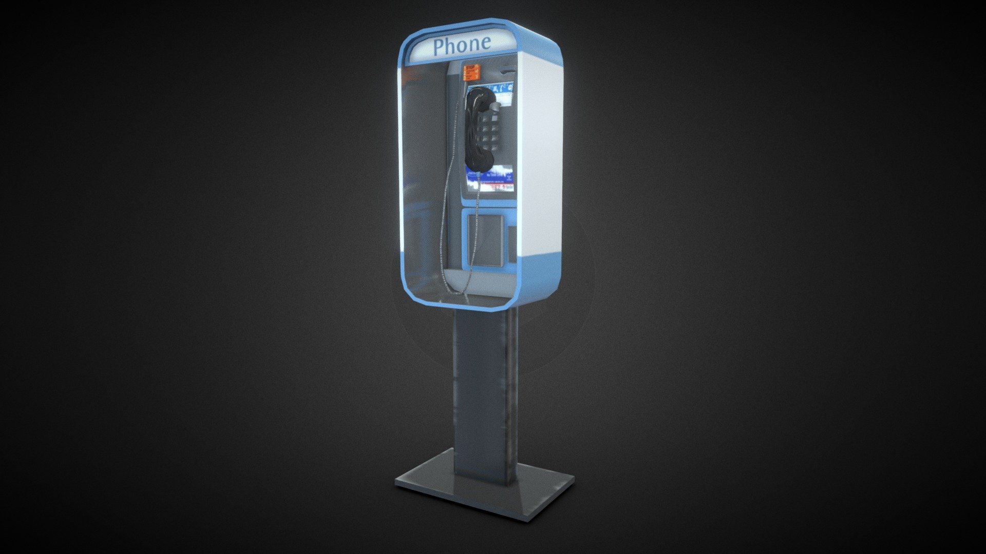 Payphone - Low Poly - Buy Royalty Free 3D model by pipio [4b109fd ...