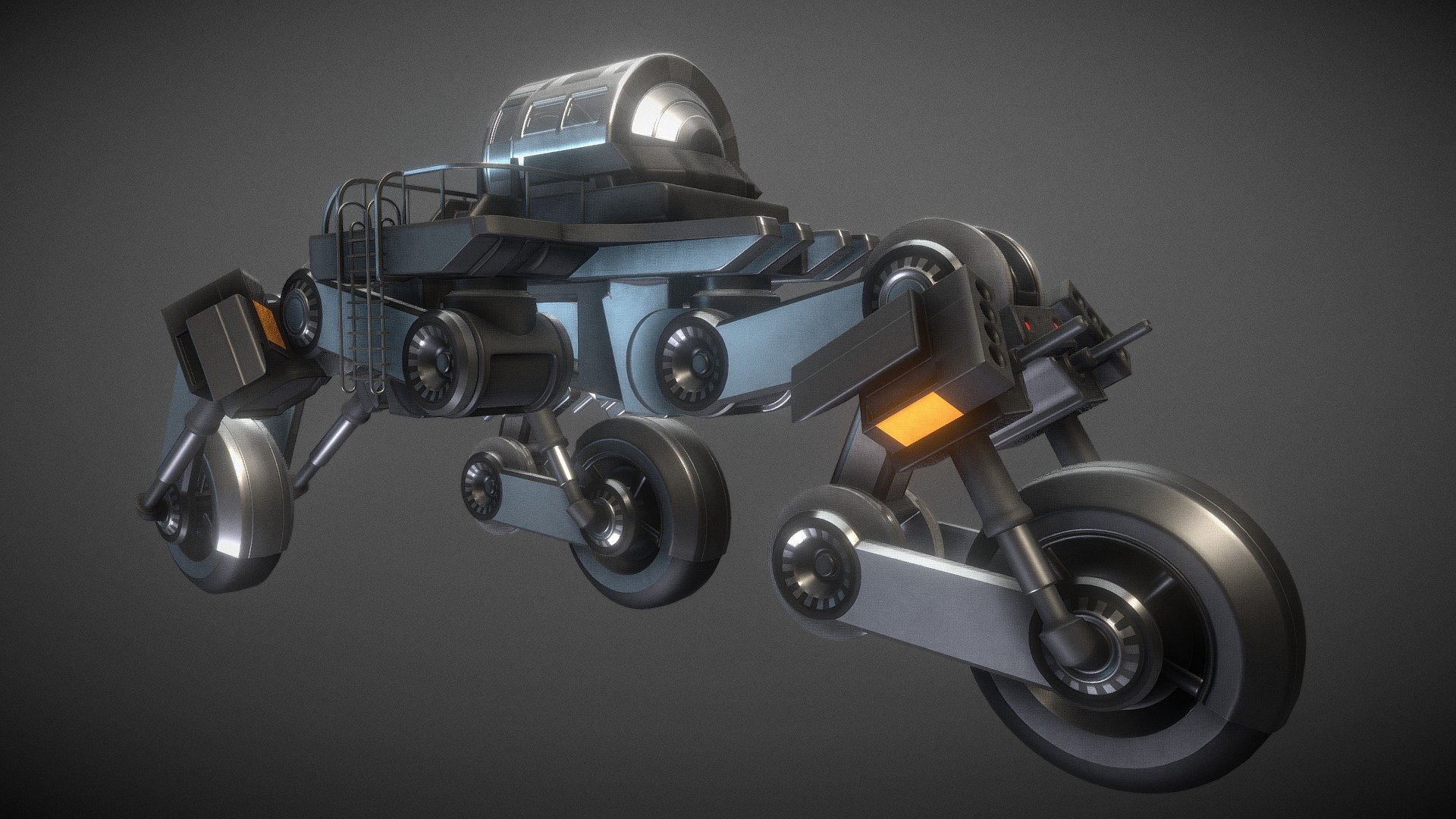Futuristic trike high-poly version-2 - Buy Royalty Free 3D model by ...