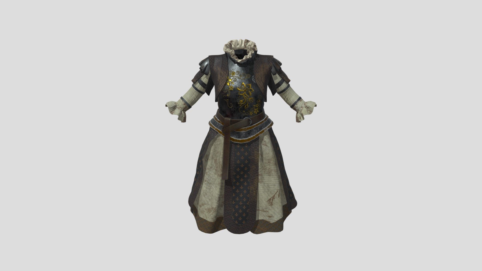 Mid-Evil Female Armor - Download Free 3D model by Ibrahim_iftikhar_k09 ...