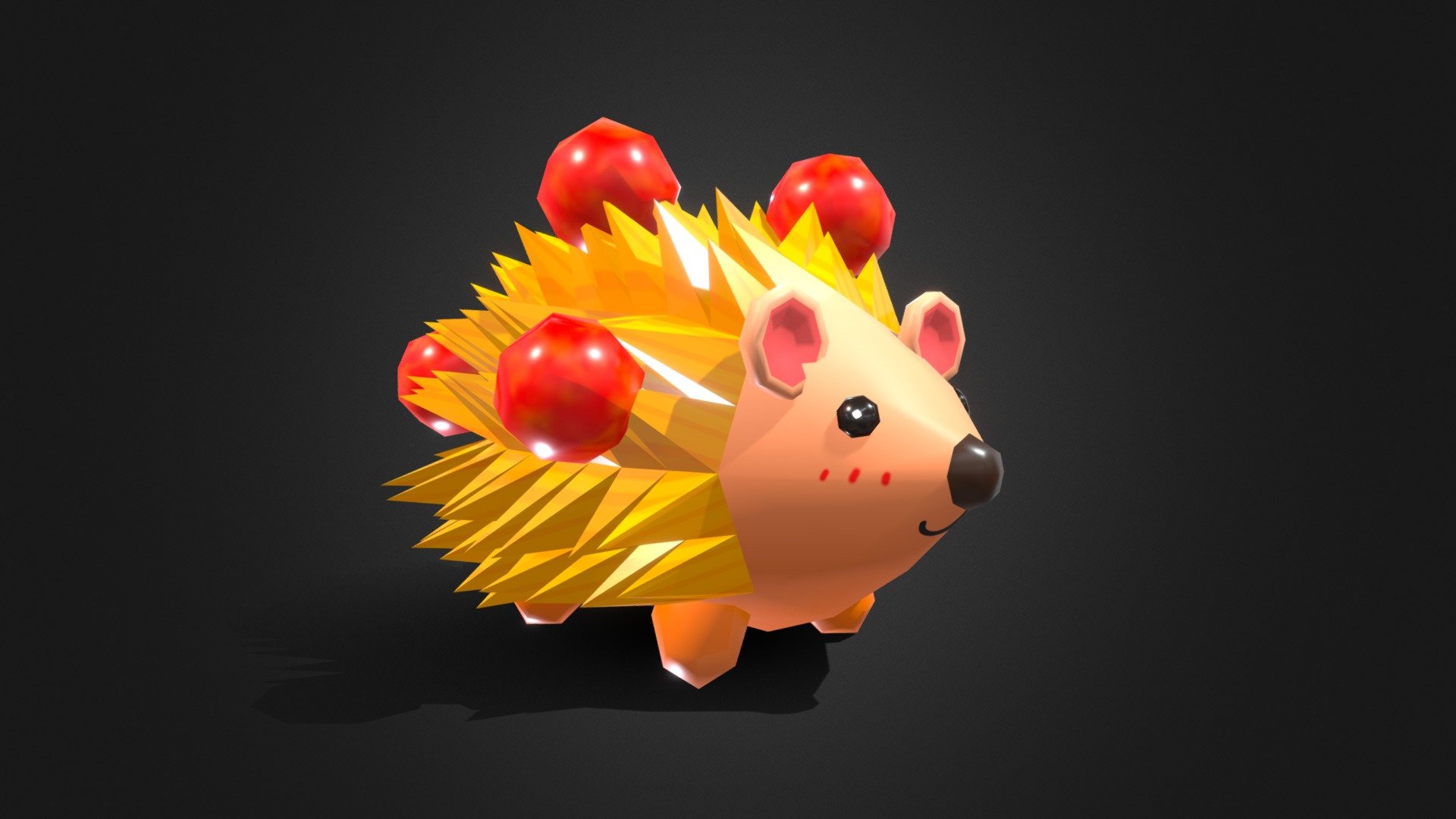 Cartoon cute hedgehog low poly Roblox game pet - Buy Royalty Free 3D ...