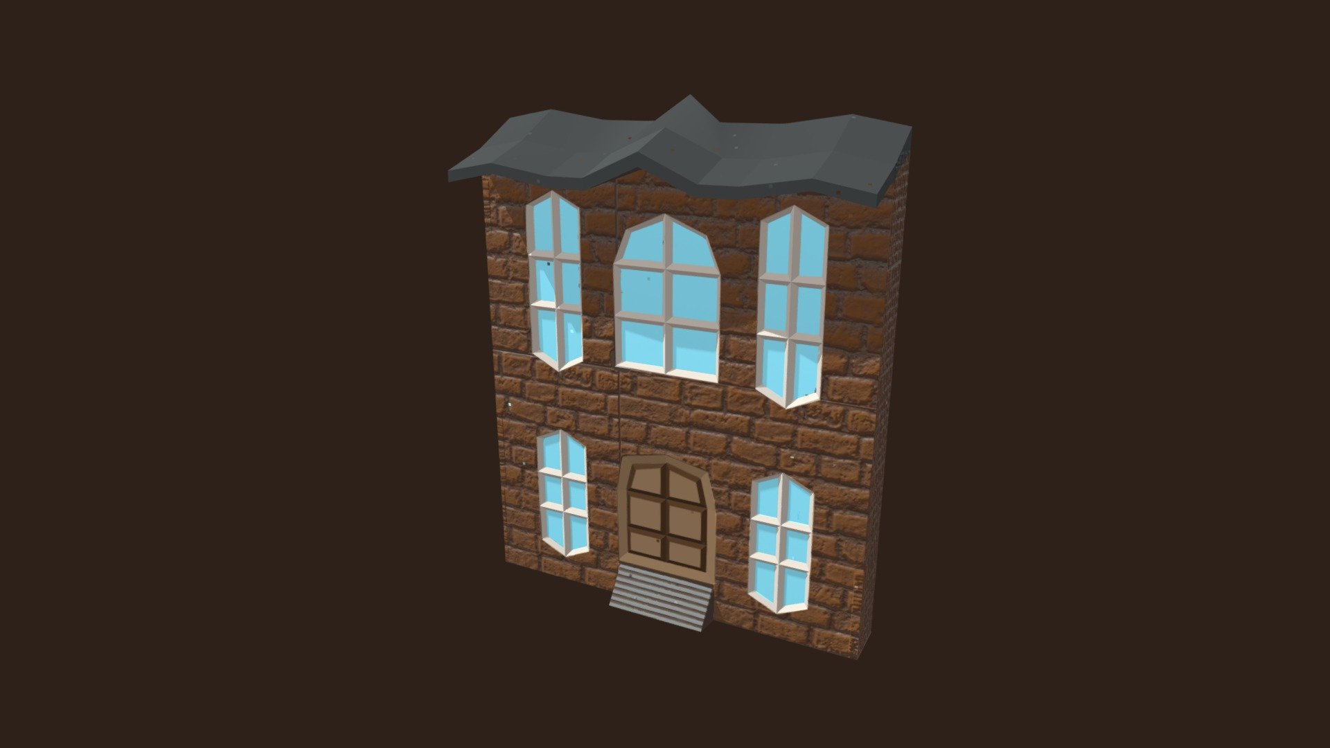 Front of a Fancy Building. Low Poly - 3D model by E-0n [4b1e365 ...