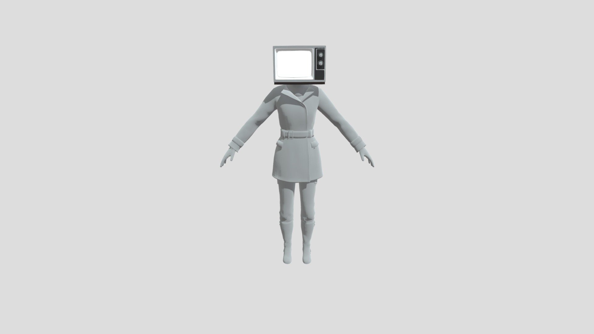 TV WOMAN - Download Free 3D model by chamomille2889 [4b25752] - Sketchfab