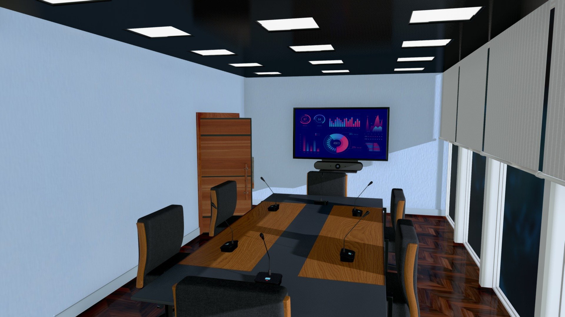 Conference Room - 3D model by Leilanie (@Meilanie) [4b25ec9] - Sketchfab