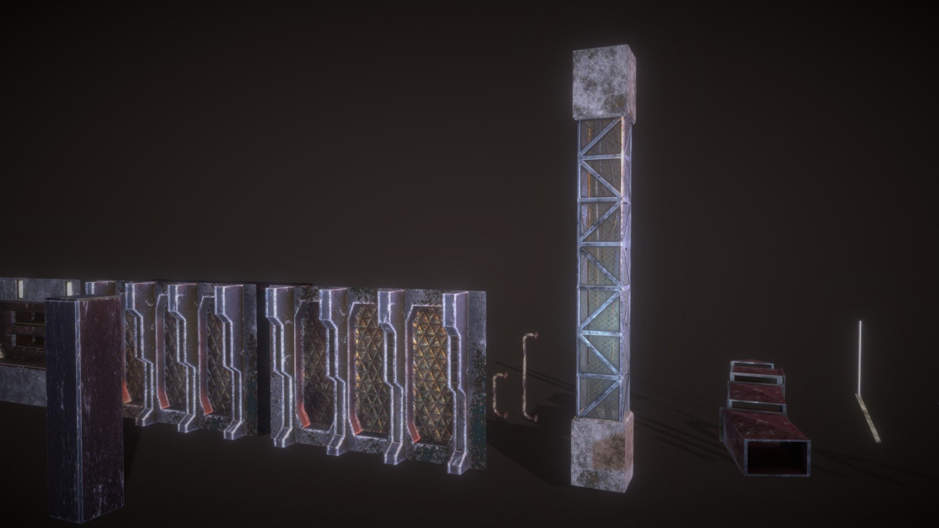 Asset Pack 1 : Asteroid Mine parts - Download Free 3D model by Daniel ...