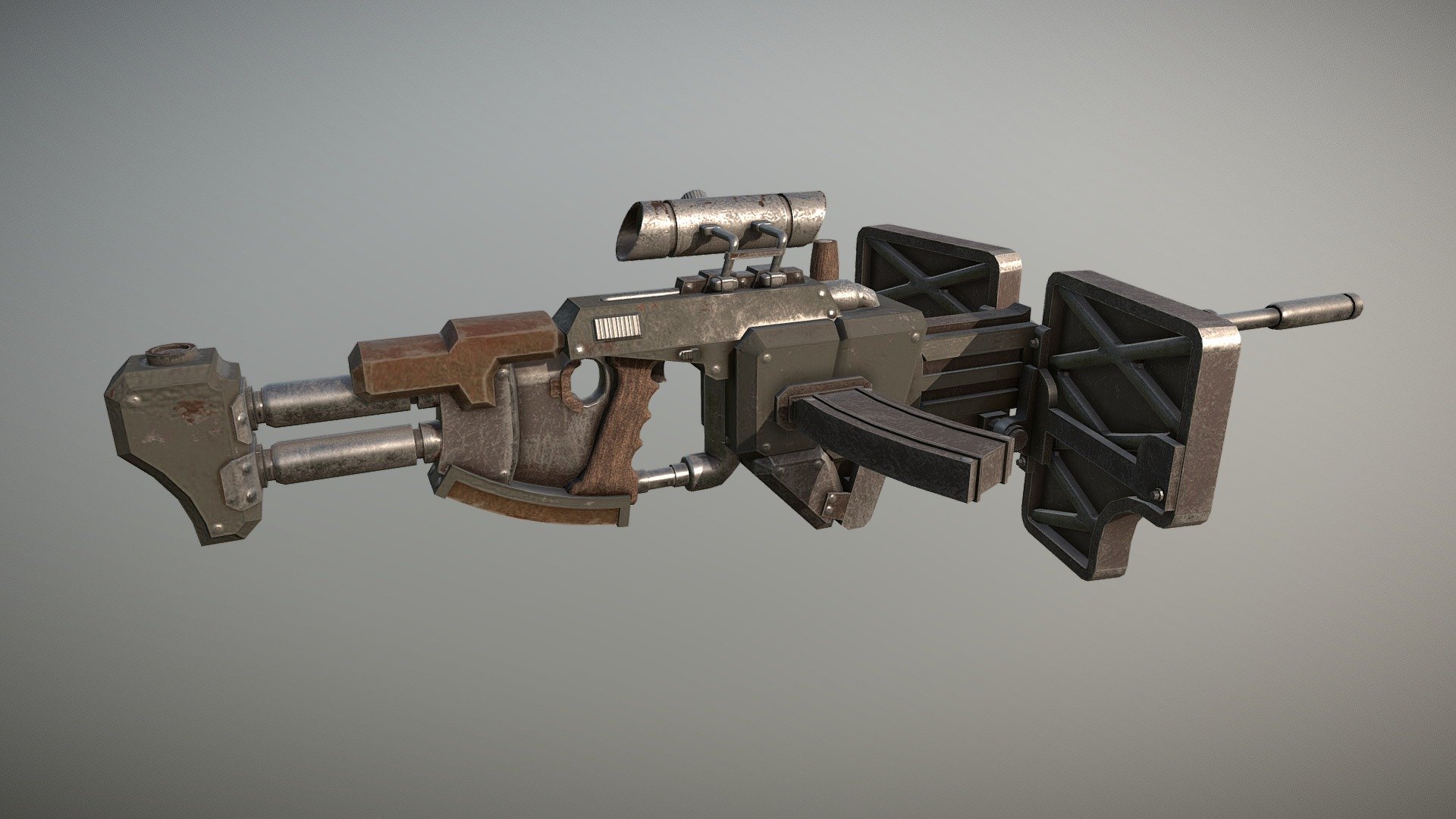 Dieselpunk Assault Rifle - 3D model by Alex Sanches (@ASanches ...