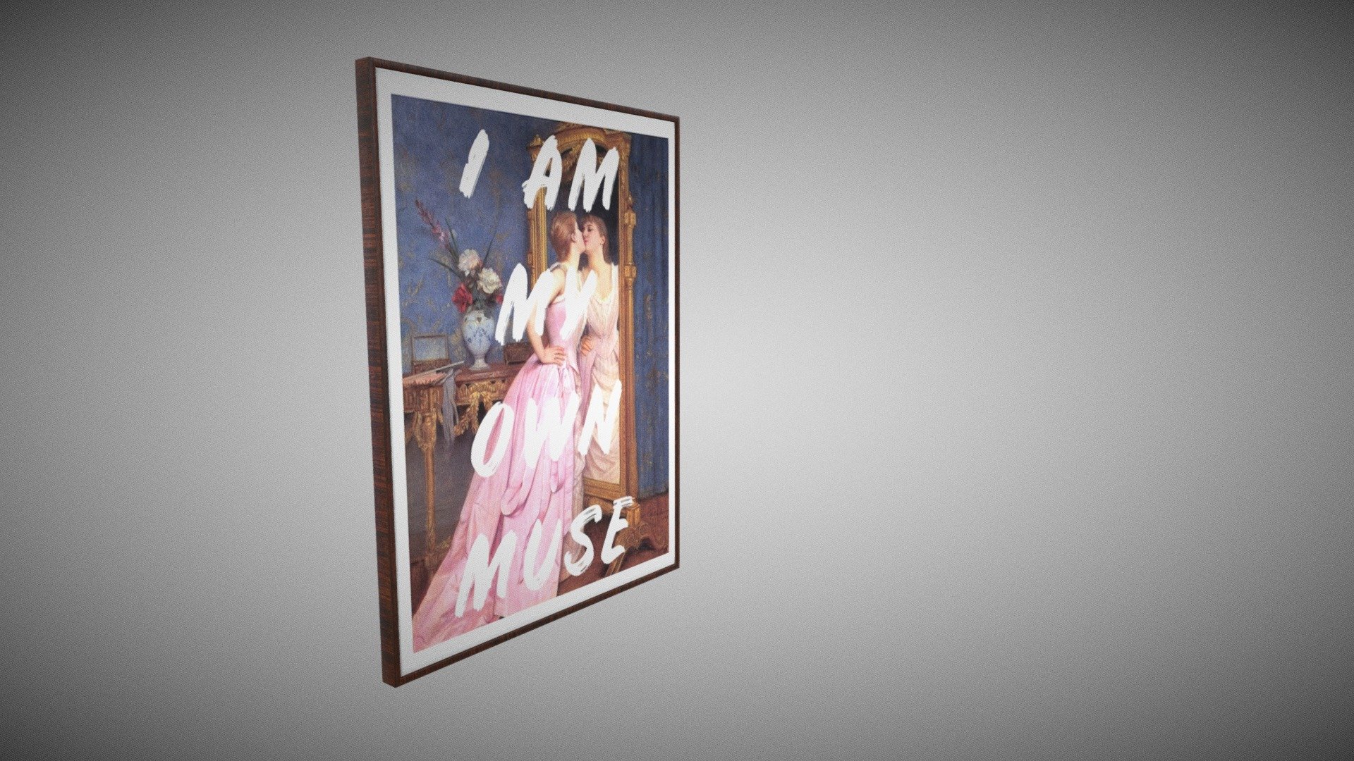 I Am My Own Muse wall decor with Oak Frame - Download Free 3D model by ...