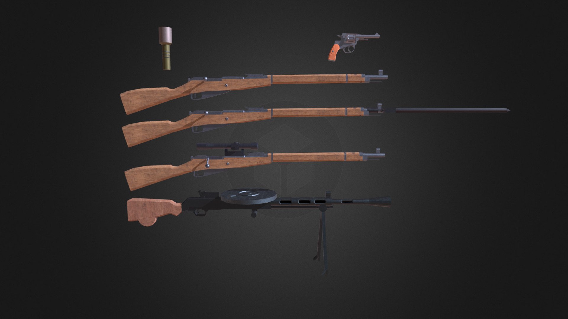 Strelok weapons - 3D model by apyr3945 [4b2b78a] - Sketchfab