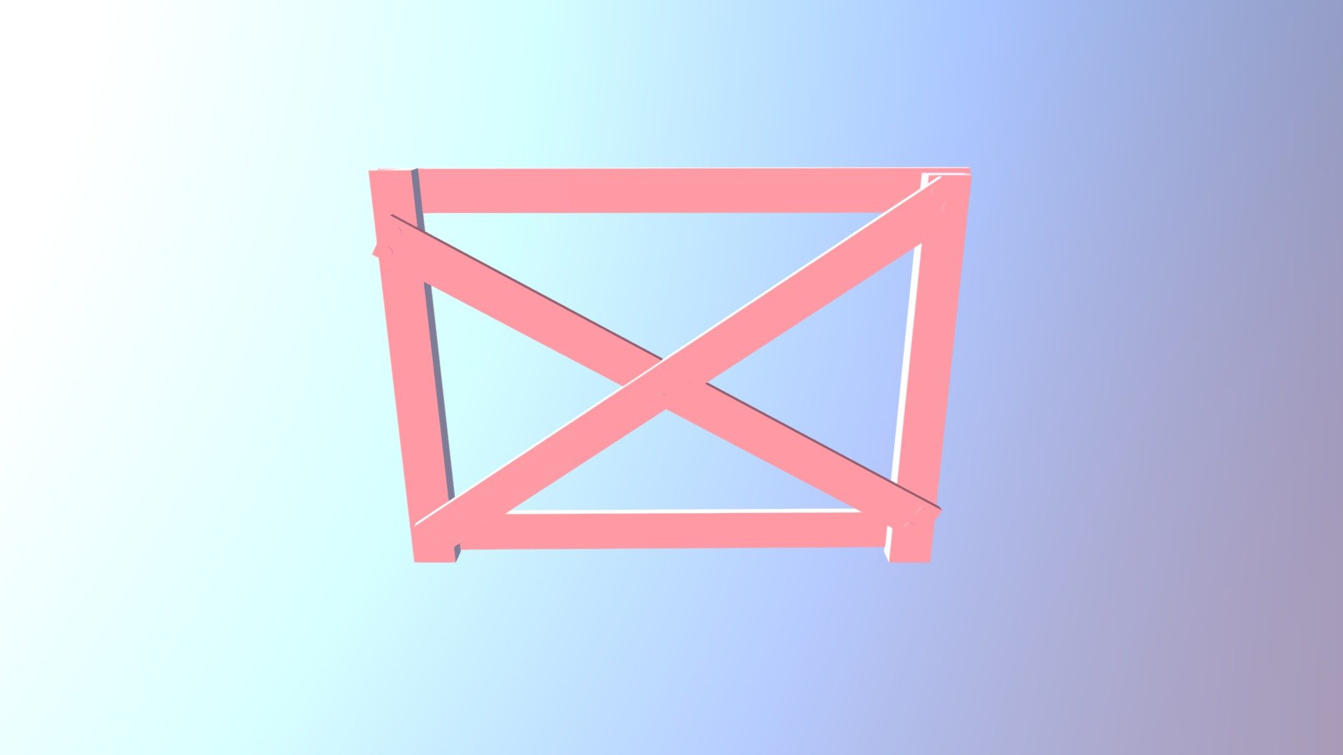 Wood Cross Brace Complete - 3D model by liampgames [4b2ca73] - Sketchfab