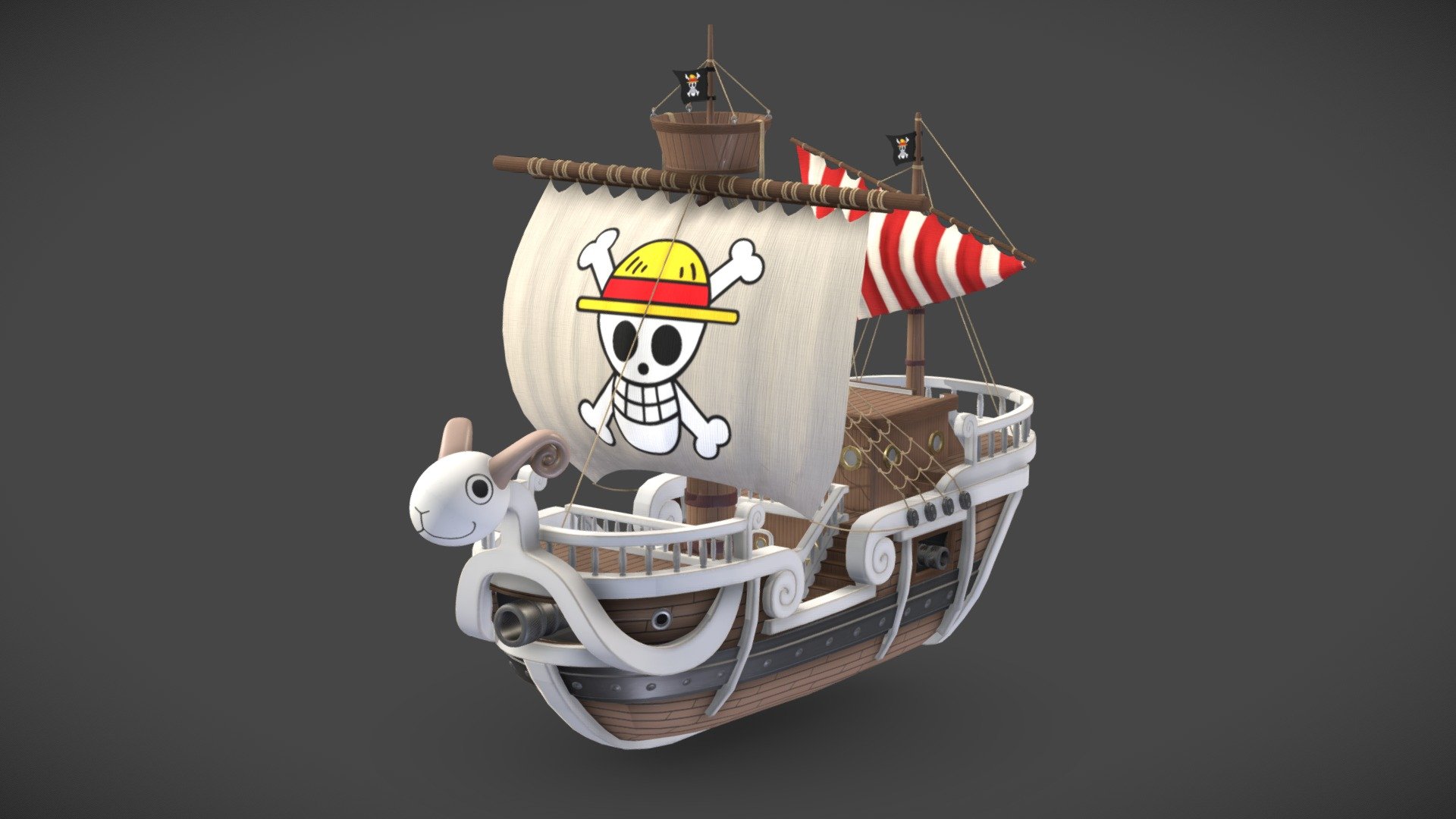 The Going Merry (One Piece) - Game Ready - Download Free 3D model by ...