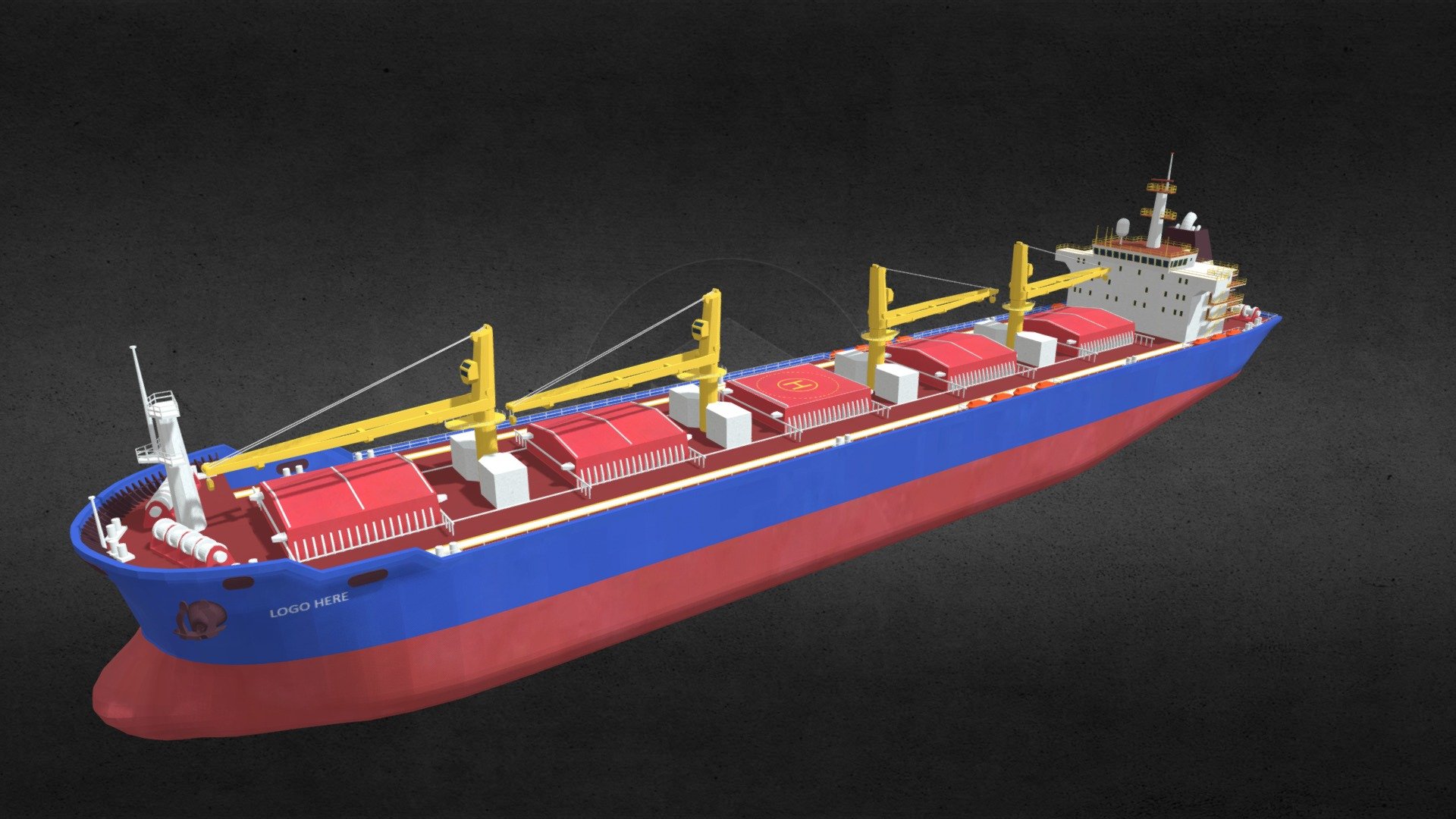 Bulk Carrier Ship 3D Model - 3D model by nuralam018 [4b3101a] - Sketchfab