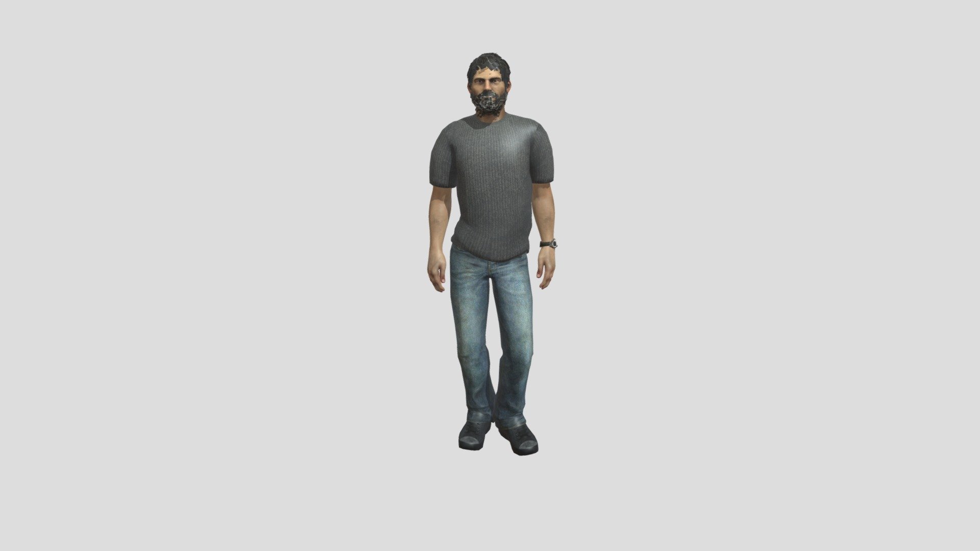 YOUNG MAN IN INFORMAL CLOTHES MOVING HIS LEGS - Download Free 3D model ...