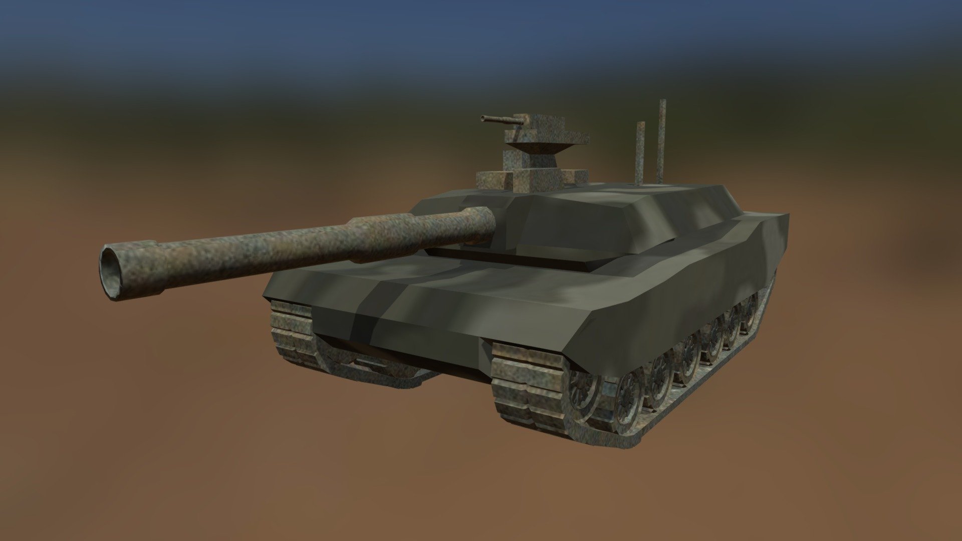 Tank low poly model - 3D model by zarby [4b3be47] - Sketchfab