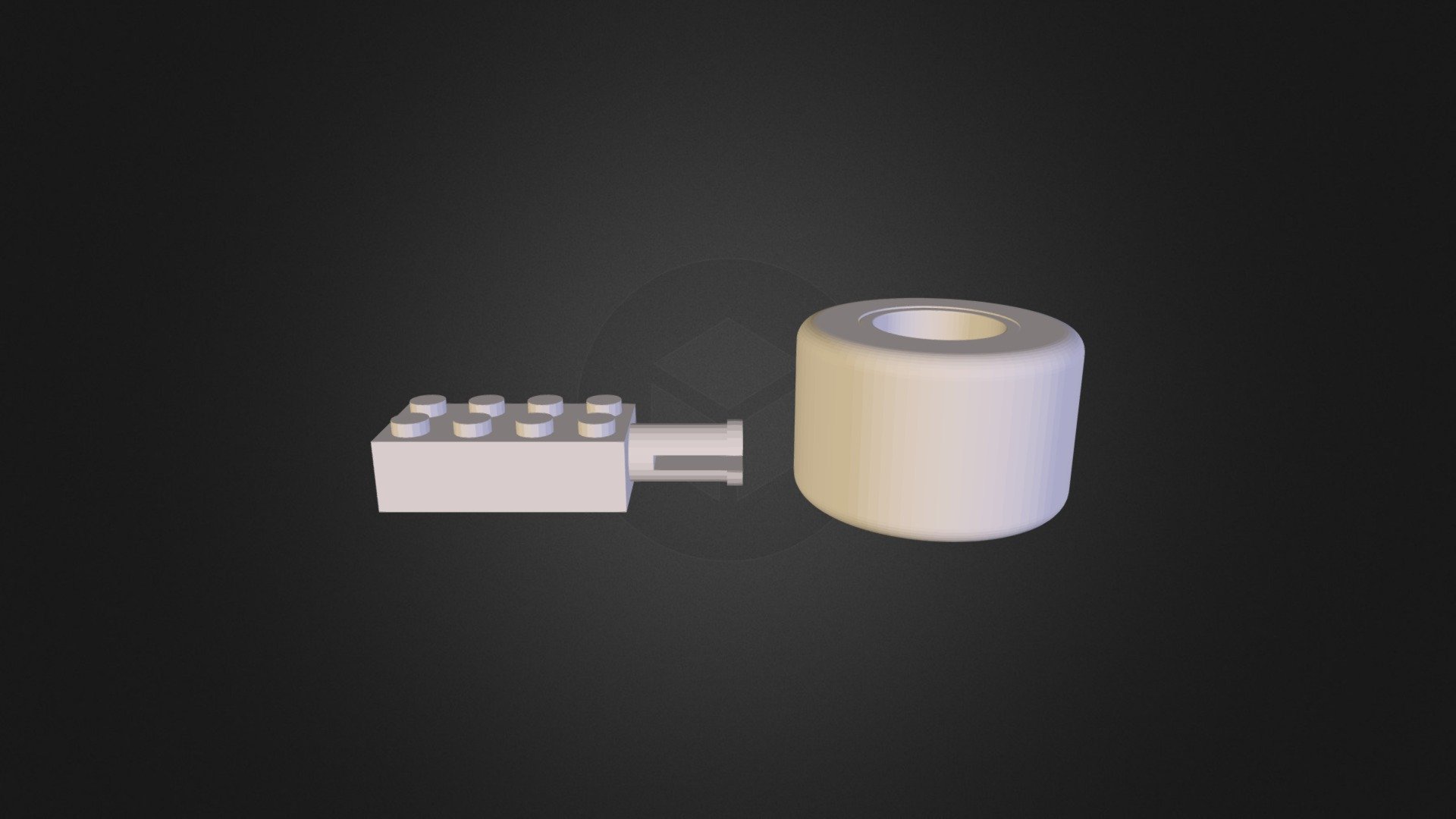 lego axle and wheel - 3D model by 3dindustries [4b3fb94] - Sketchfab