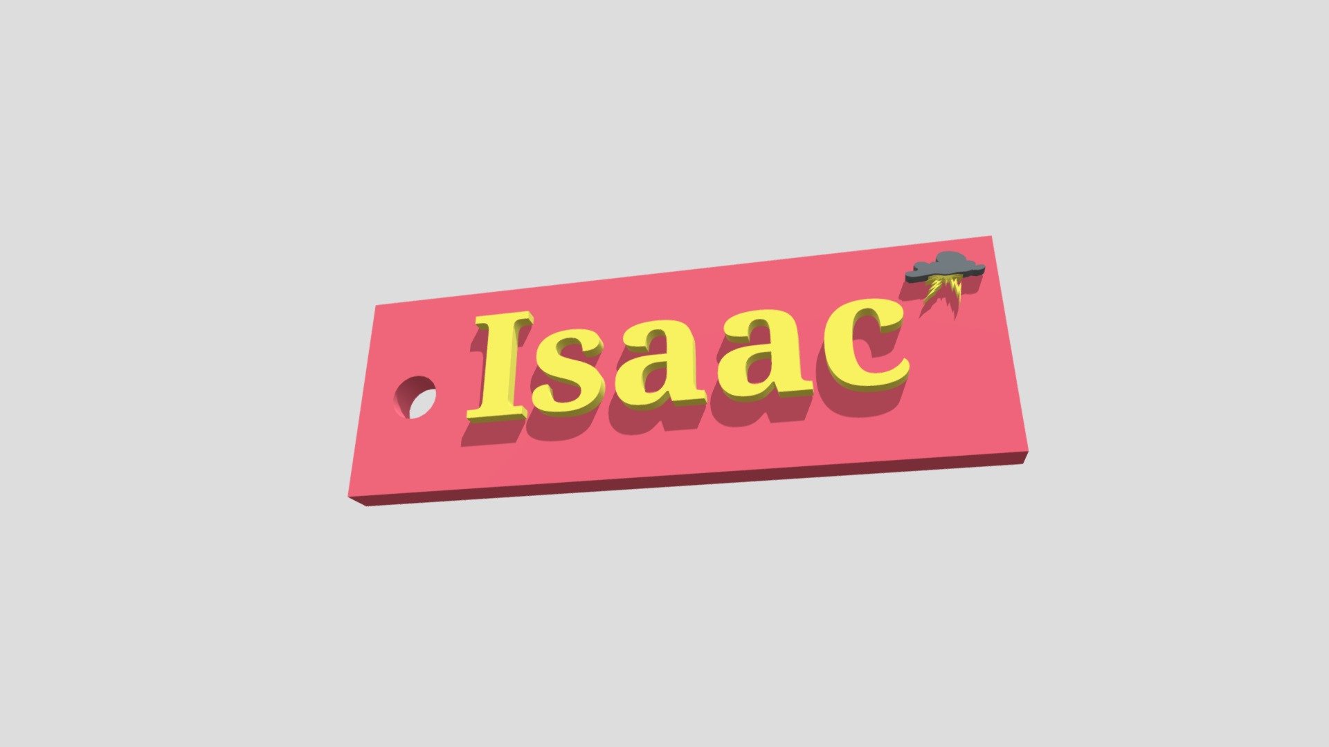 Name keychain-Isaac - Download Free 3D model by it.trackv [4b40c73 ...