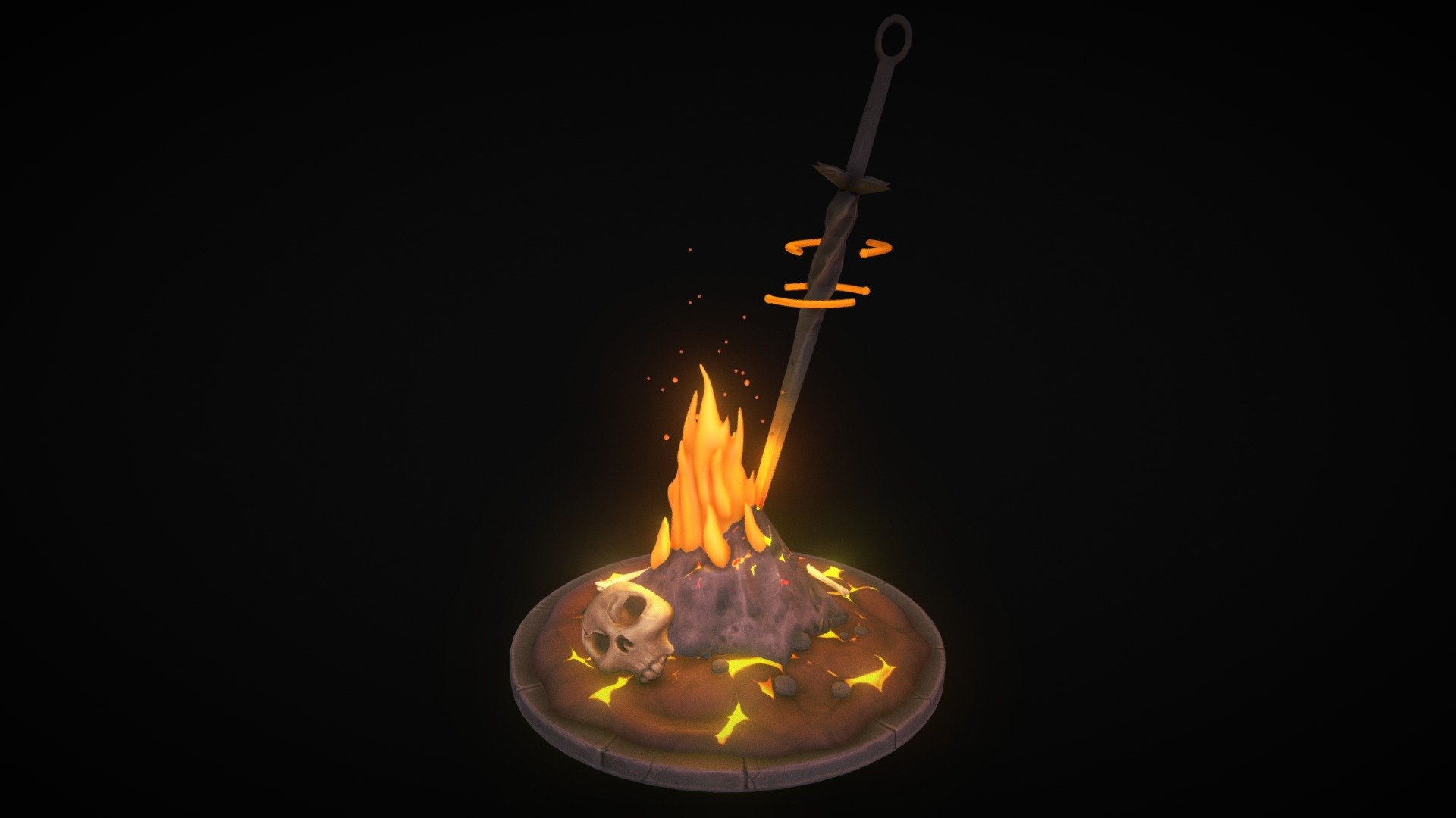 Bonfire - 3D model by sindycherrou [4b47ba1] - Sketchfab