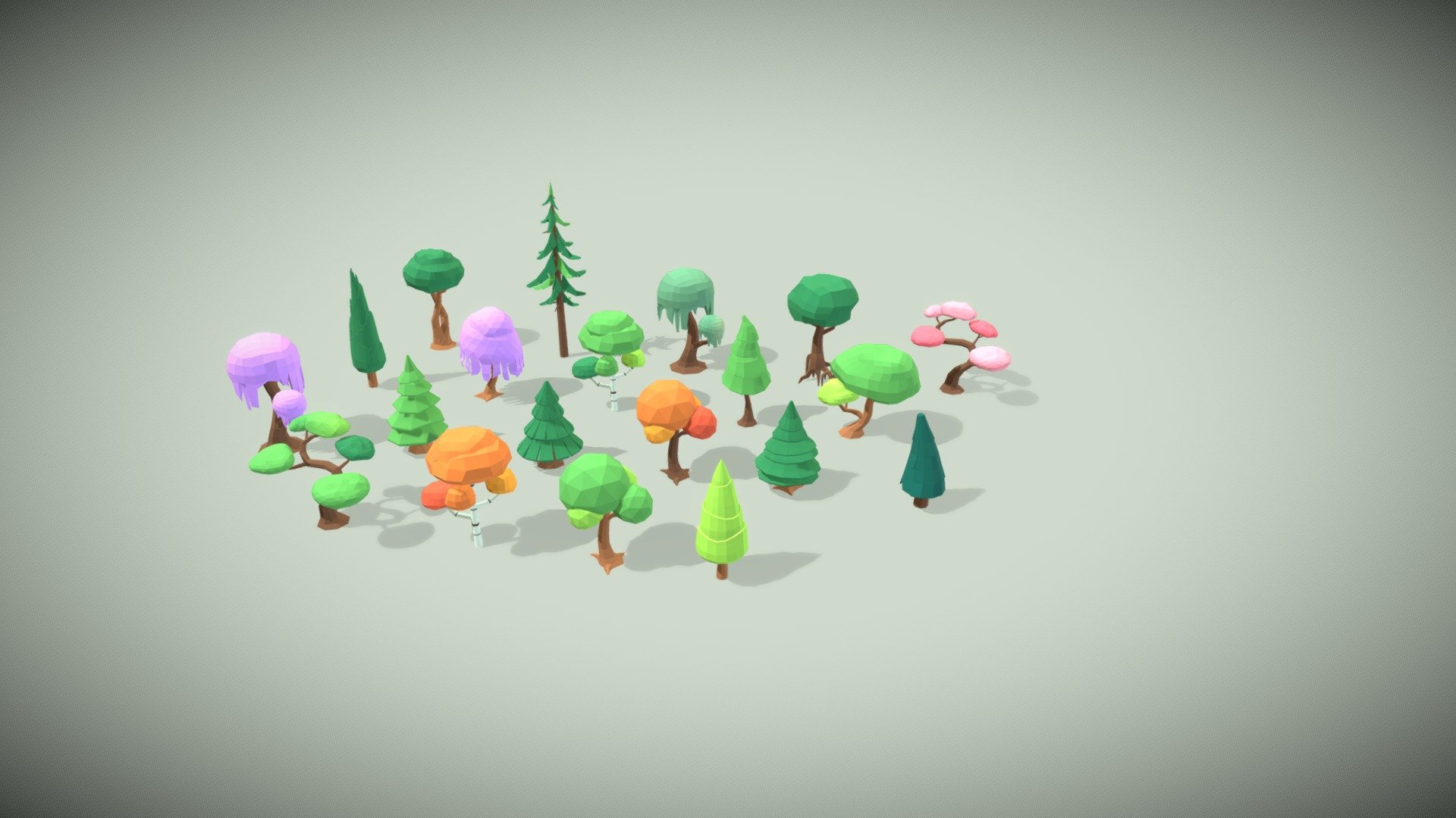 Low Poly Trees Pack 01 - 3D model by Blender Senpai (@blendersenpai ...