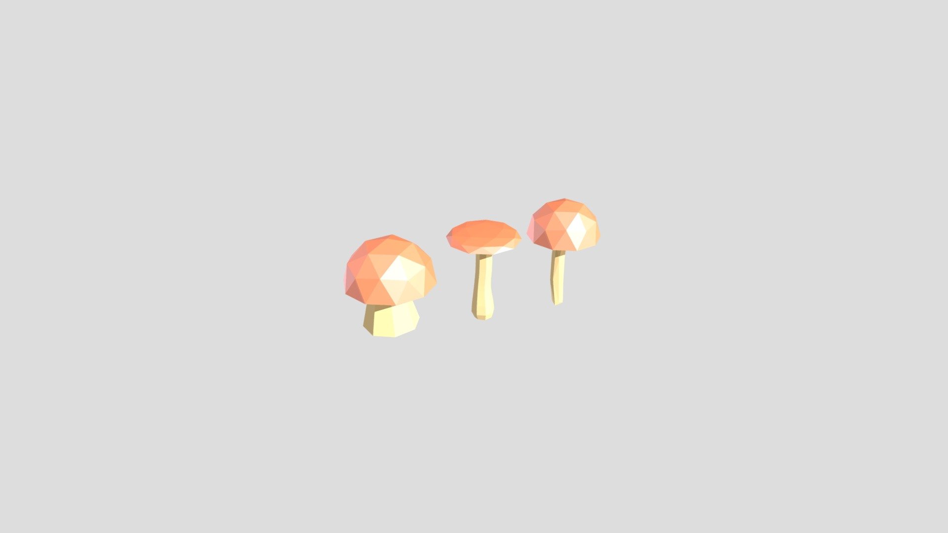 Low_Poly_Mushrooms - 3D model by suhan00 [4b4a1b6] - Sketchfab
