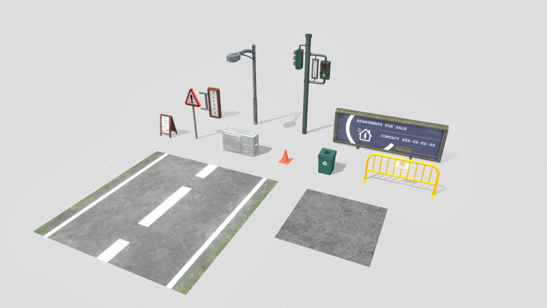 Modular Street Asset Pack - 3D model by tdepapas [4b4ce18] - Sketchfab