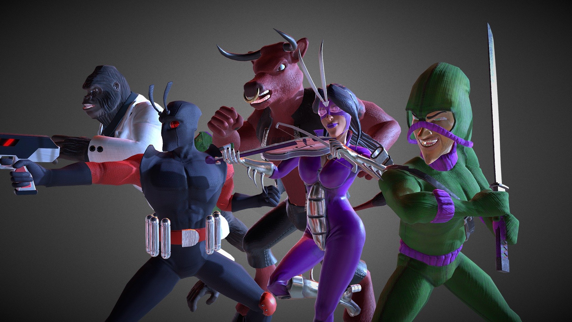 Cockroach Man Villains - 3D model by SamAlbro [4b4e727] - Sketchfab